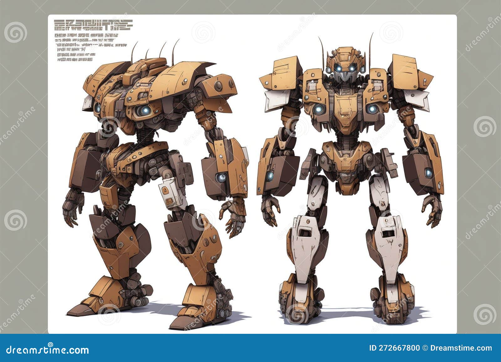 Wondrous Futuristic Sci-fi Humanoid Robot in Battle Suit Character ... Wondrous Futuristic Sci-fi Humanoid Robot in Battle Suit Character ...