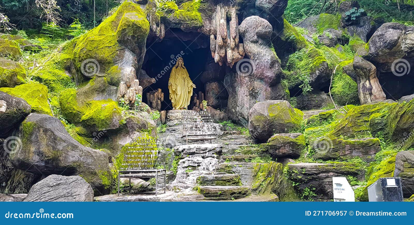 Wonogiri, Central Java, Indonesia, February 02, 2023: a Place Called the Cave of Maria Sendang ...