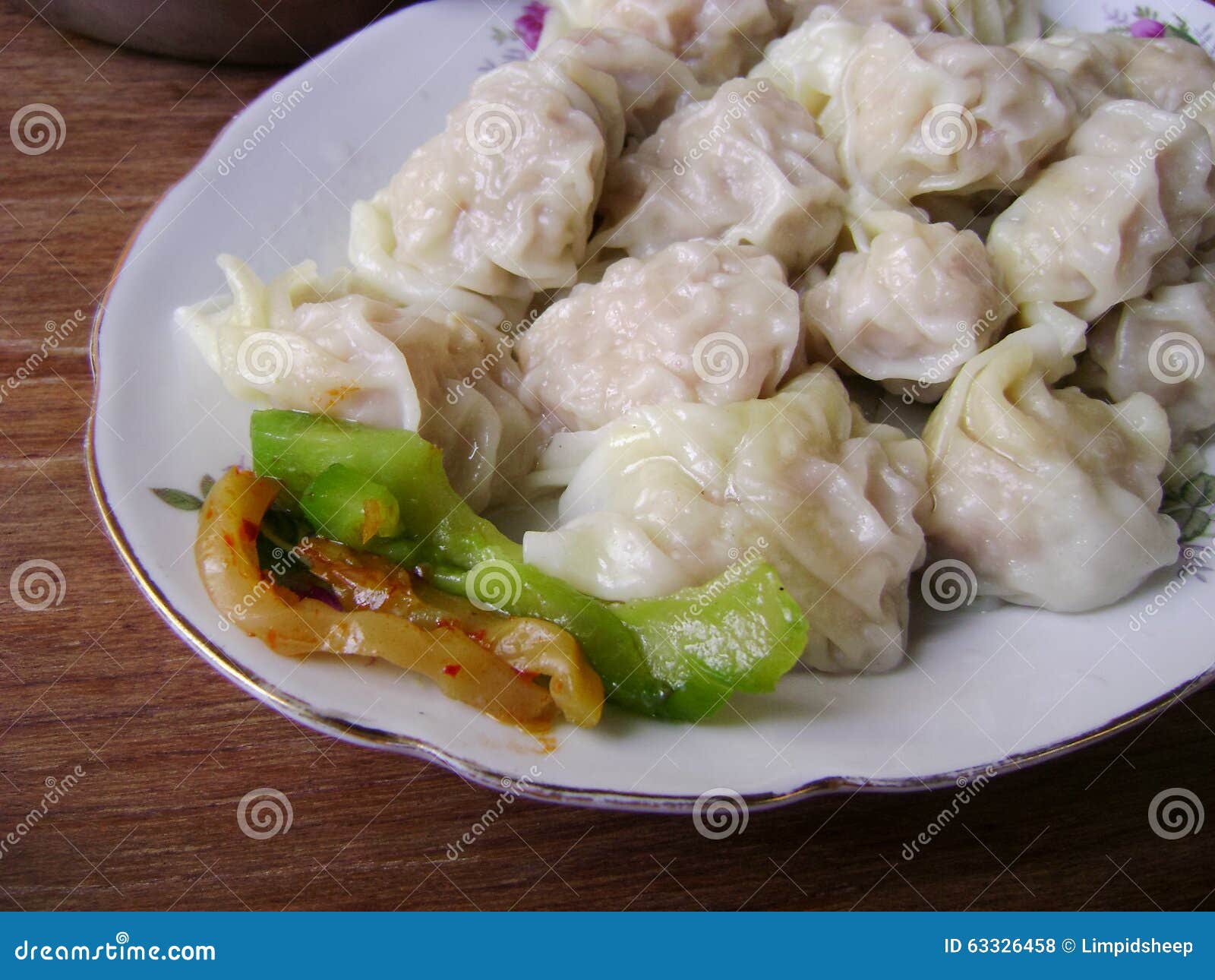Cantonese Food Steam Dumplings Wonton Stock Photo - Image of home ...