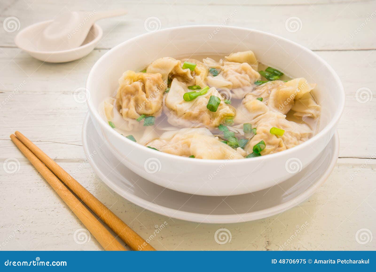 Wonton soup, Chinese food stock image. Image of food - 48706975