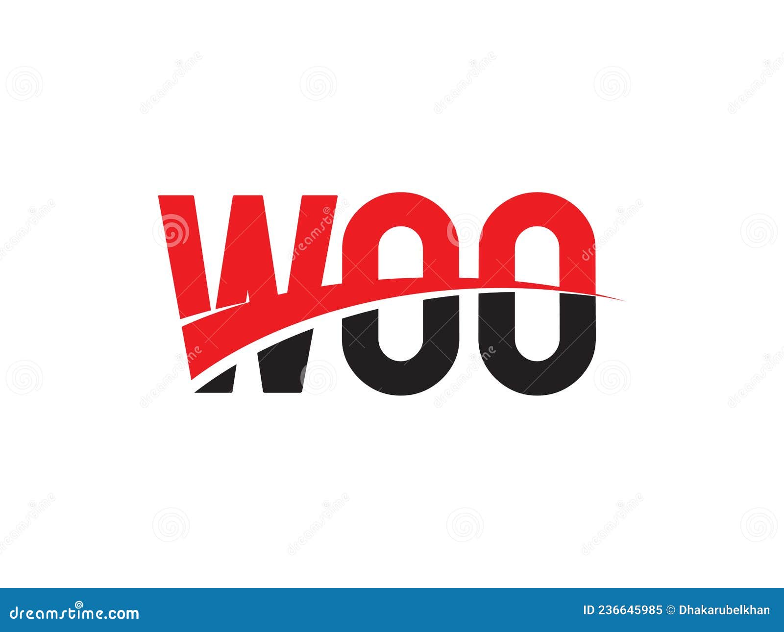 WOO Letter Initial Logo Design Vector Illustration Stock Vector ...