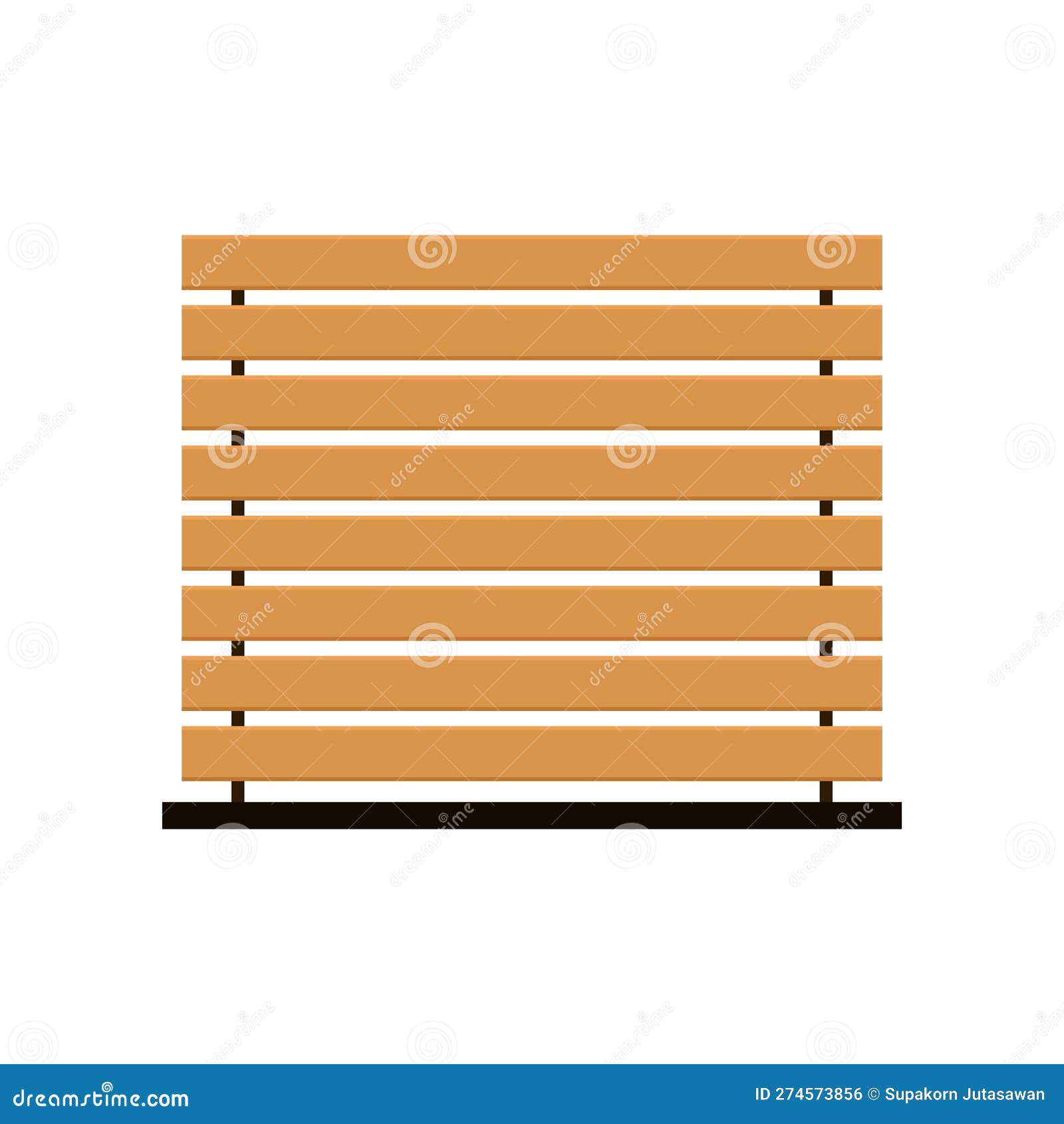 Wooden Slats. Wooden Slats Vector on White. Stock Vector - Illustration ...