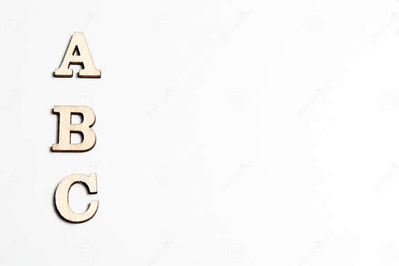 Wood ABC List on White Background Stock Image - Image of communicate ...