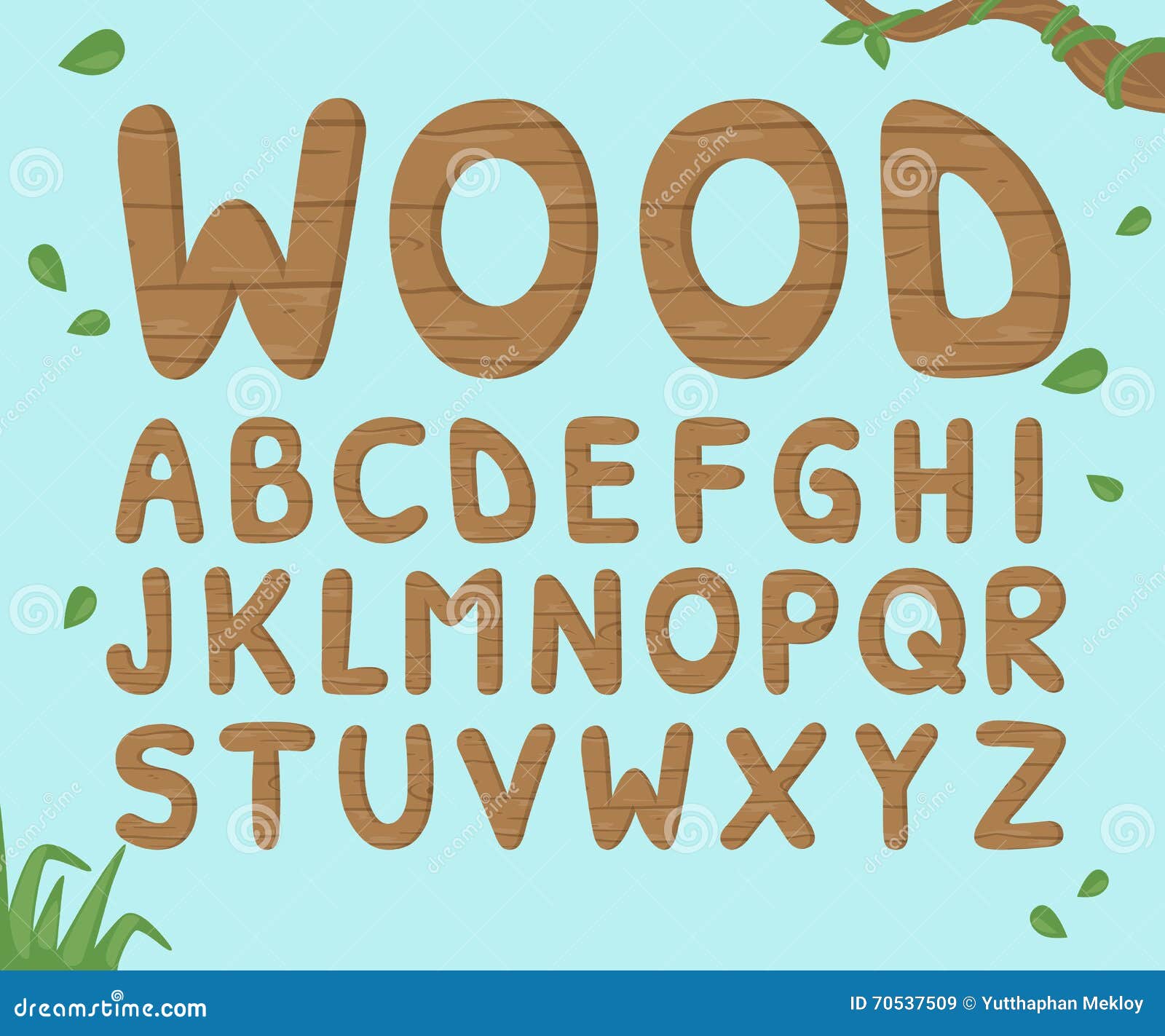 Wood alphabet background stock illustration. Illustration of alphabet ...