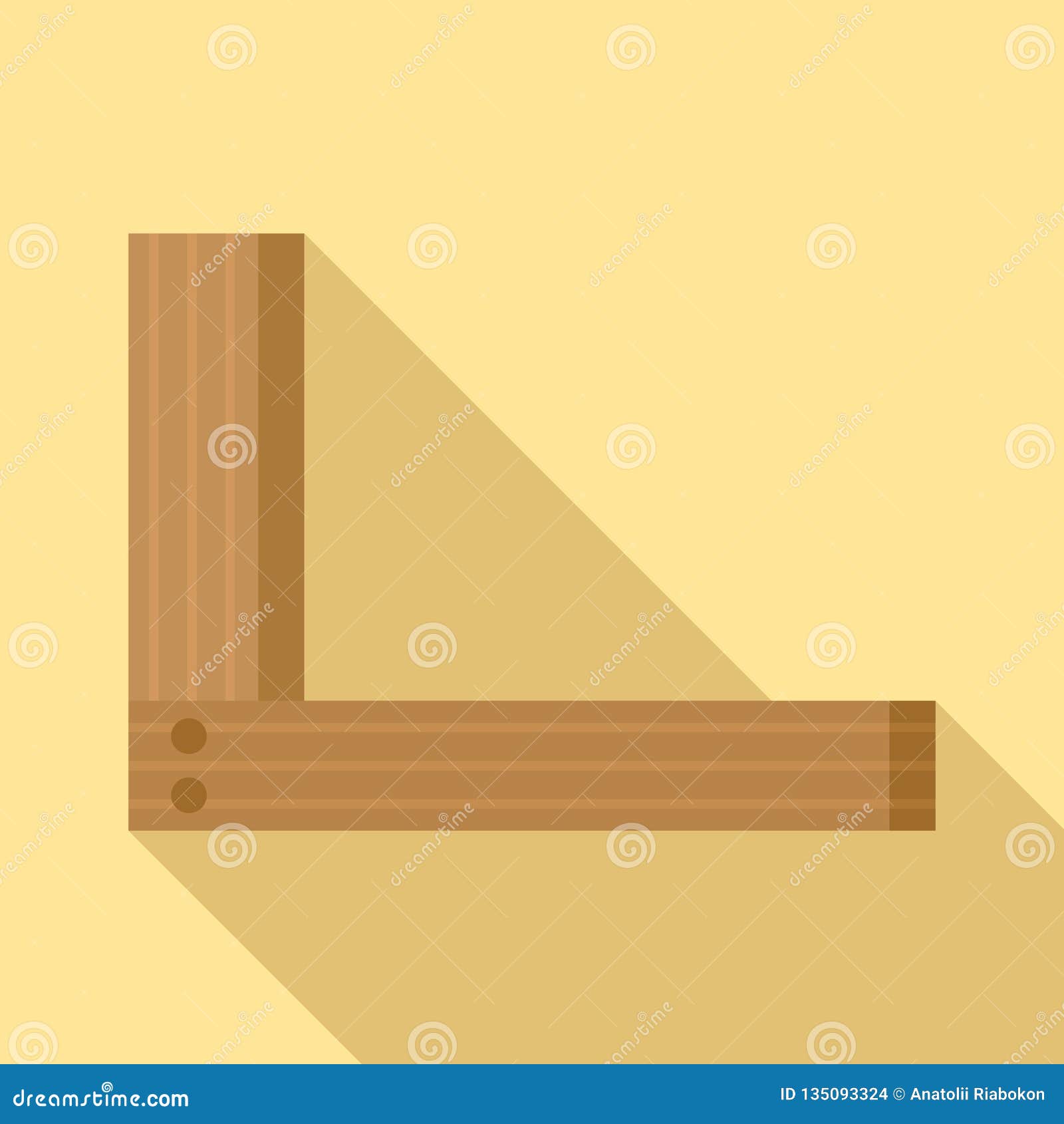 Wood Angle Icon, Flat Style Stock Vector - Illustration of device ...