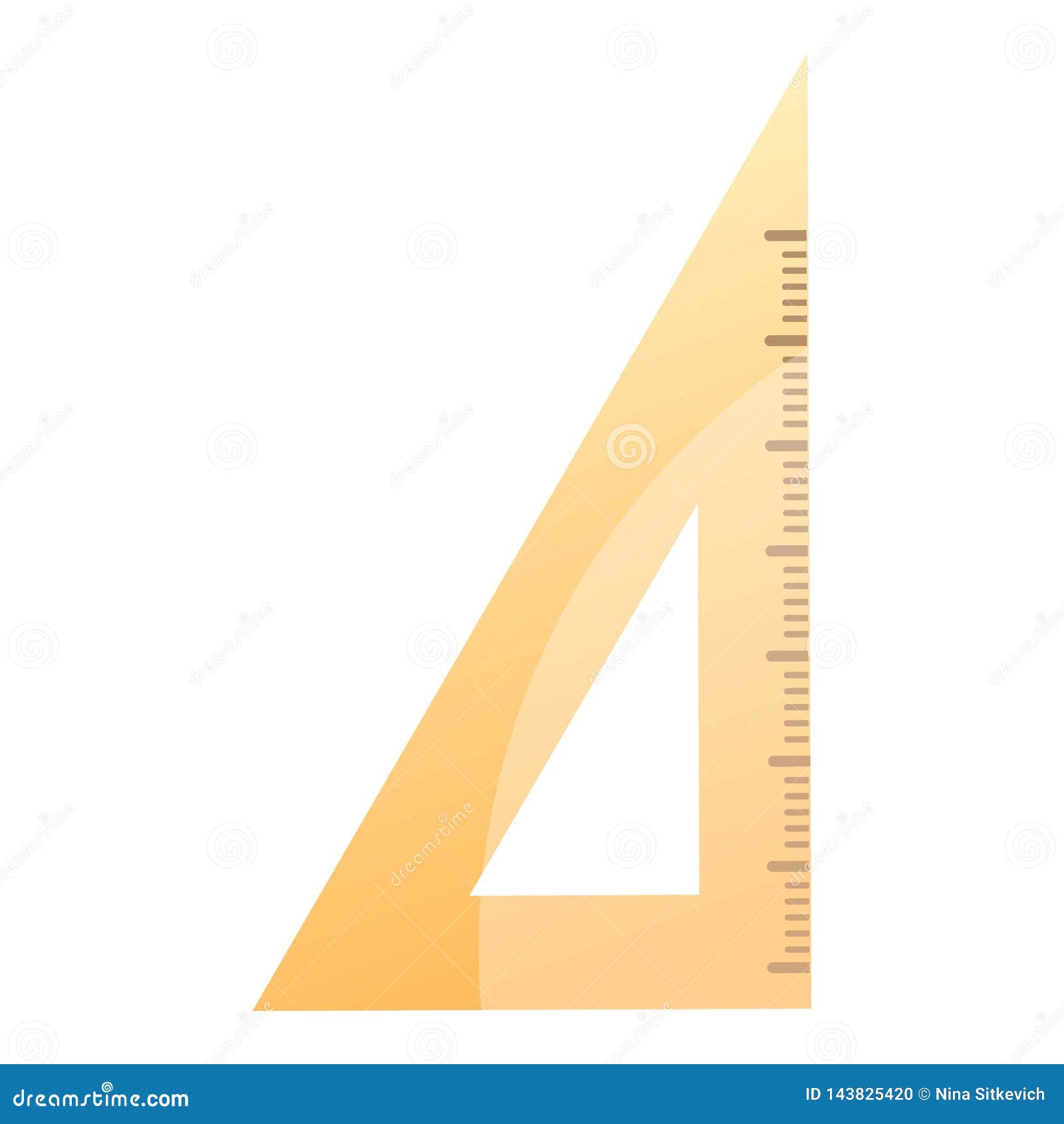 Wood Angle Ruler Icon, Cartoon Style Stock Vector - Illustration of ...