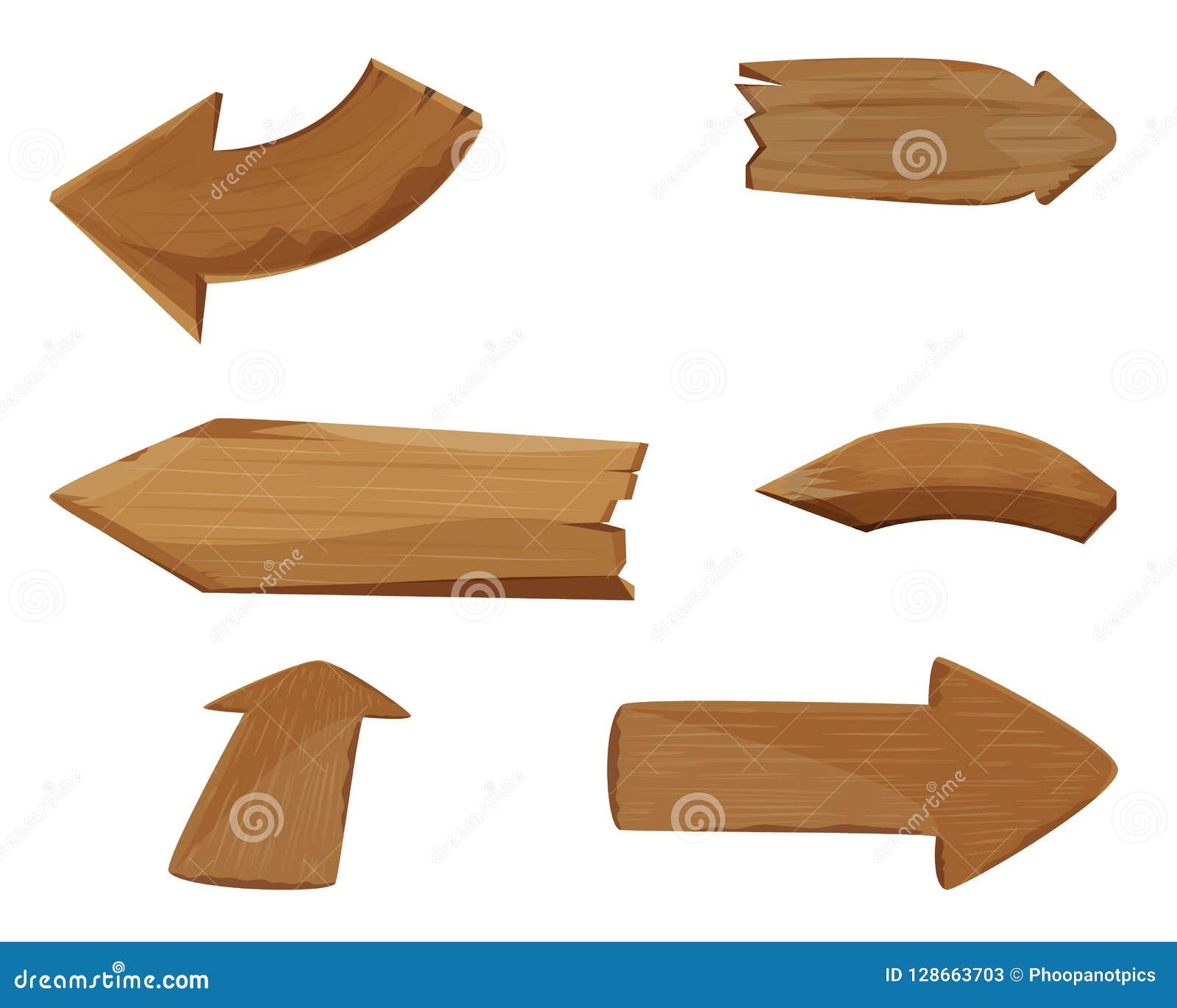 Wood arrow vector design stock vector. Illustration of wood - 128663703