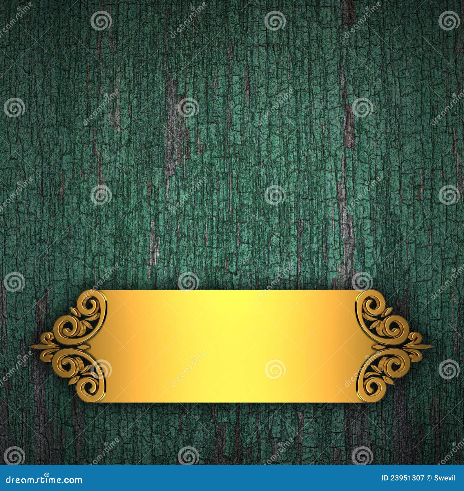 Golden Band With Green Gradient Background Stock Photography ...