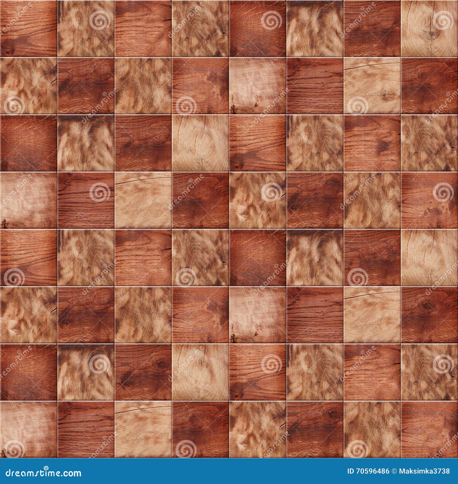 Wood Background, Squares in a Checkerboard Pattern Stock Photo - Image ...