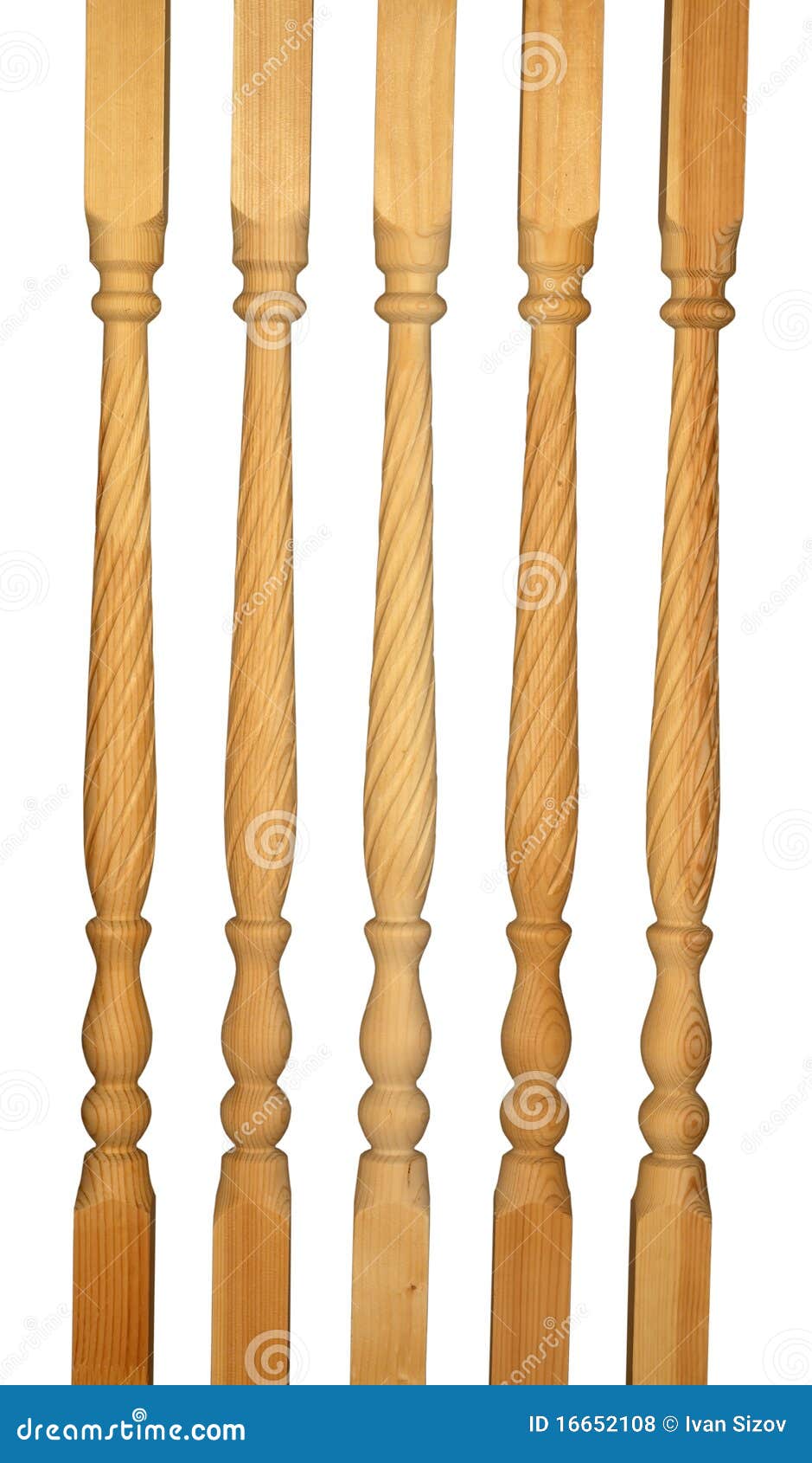 Wood balusters stock photo. Image of isolated, number - 16652108