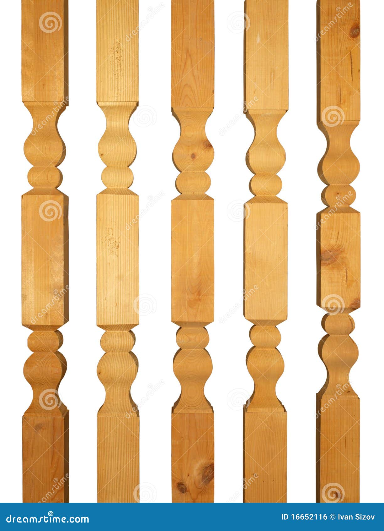 Wood balusters stock photo. Image of railing, number - 16652116