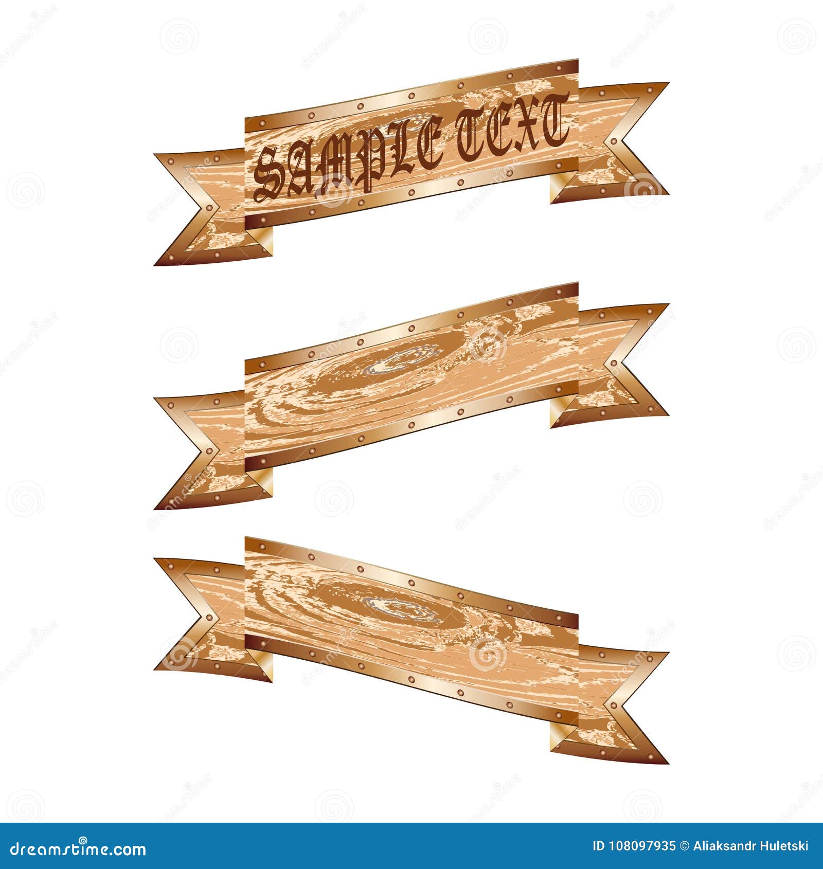 Wood_banner_brass_frame иллюстрация вектора. иллюстрации насчитывающей ...