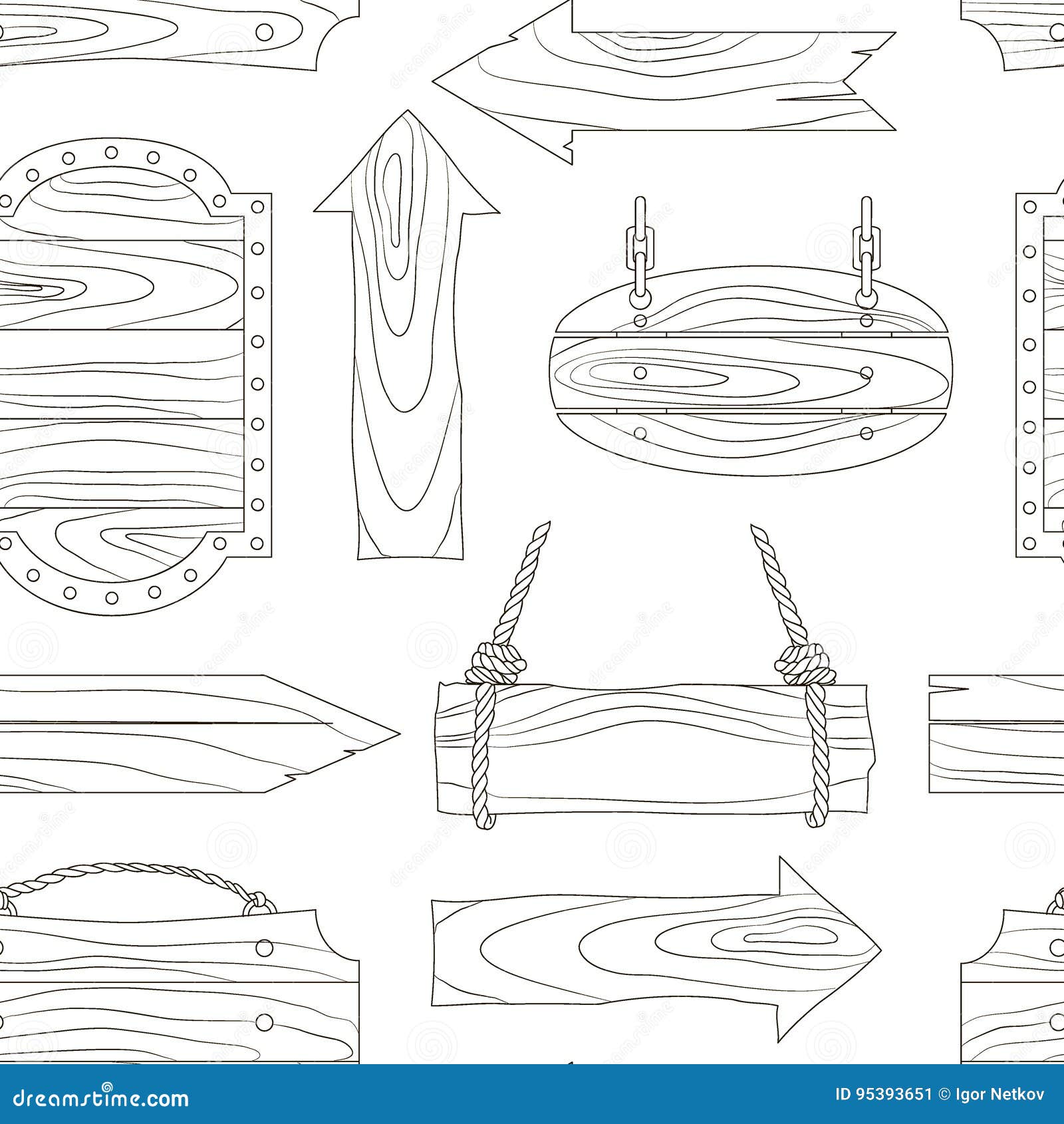 Wood Banners Boards Pattern Stock Vector - Illustration of dark, object ...