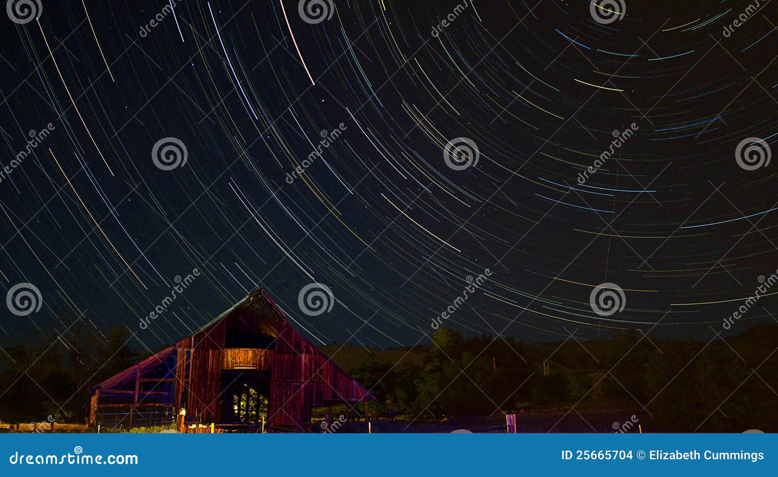 Wood barn with star trails stock photo. Image of agriculture - 25665704