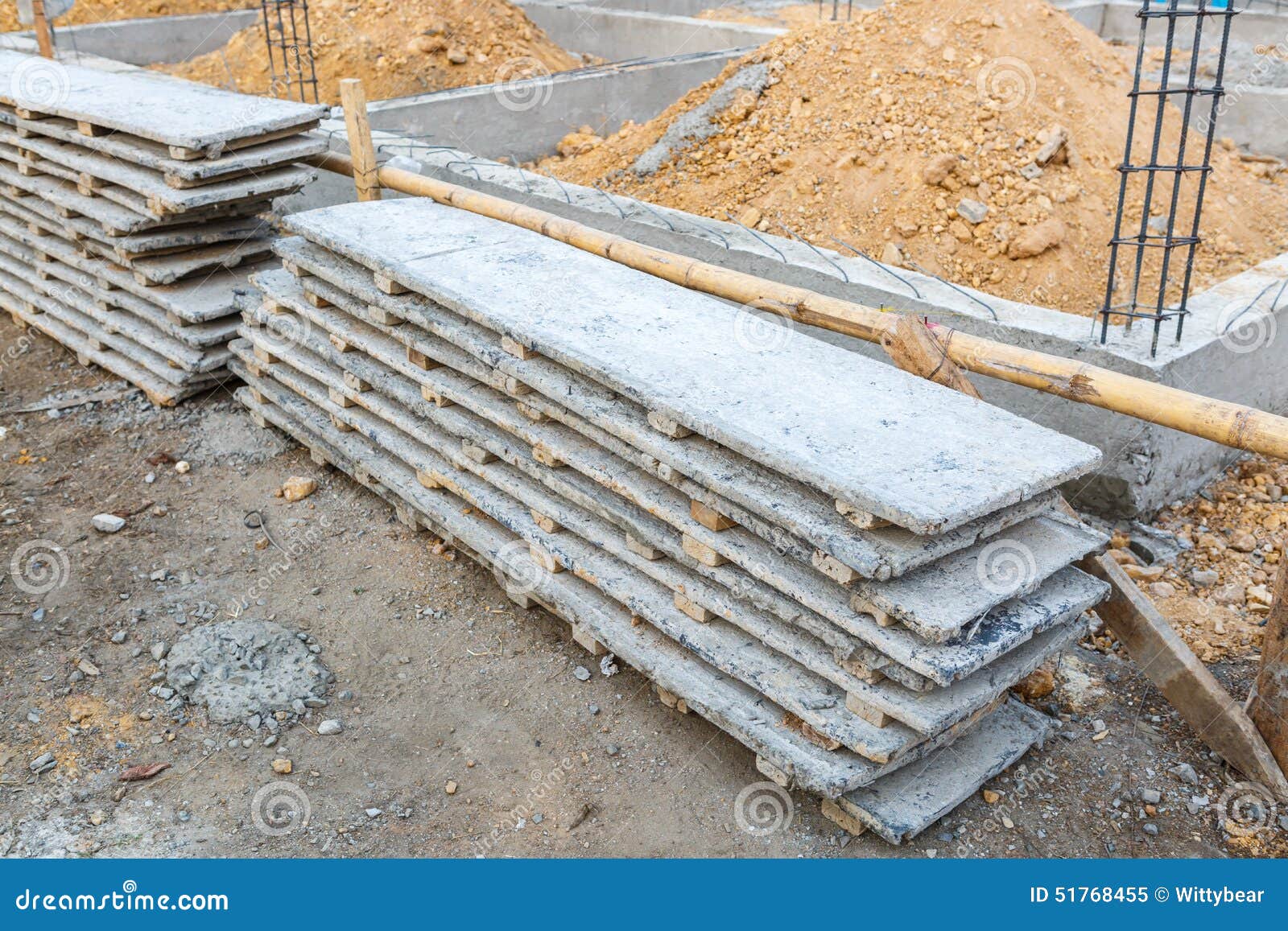 Wood Beam Stack for Construction Job Stock Image - Image of real ...