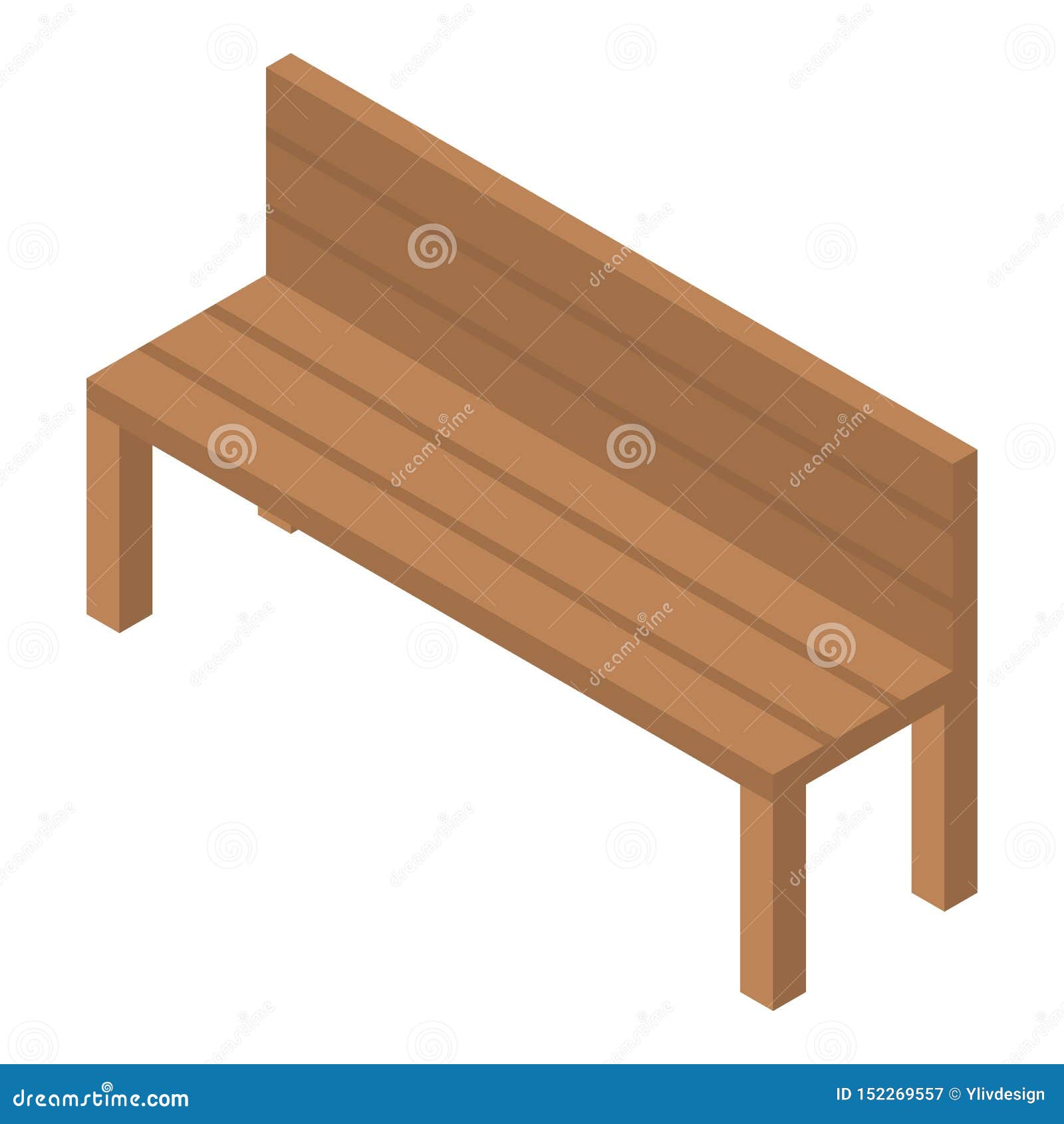 Wood Bench Icon, Isometric Style Stock Vector - Illustration of icon ...