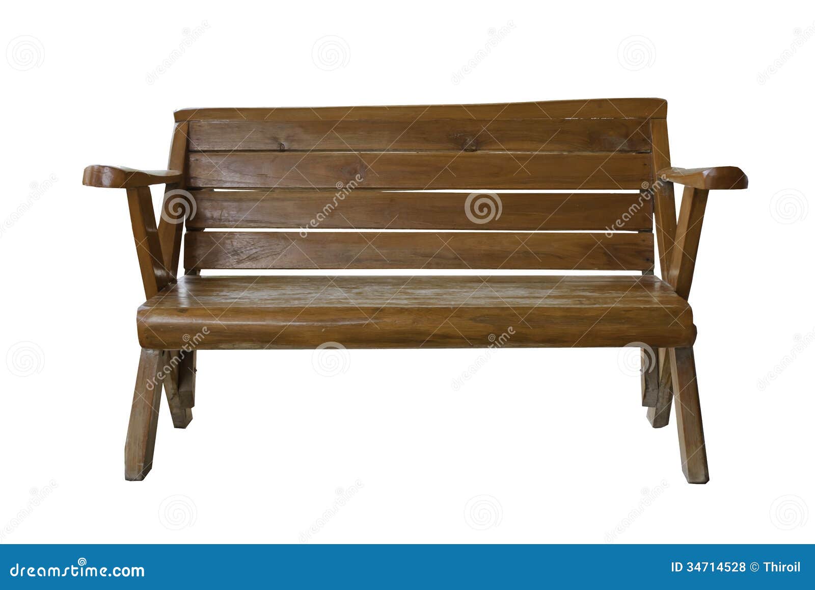 Wood bench. stock photo. Image of background, lawn, object - 34714528