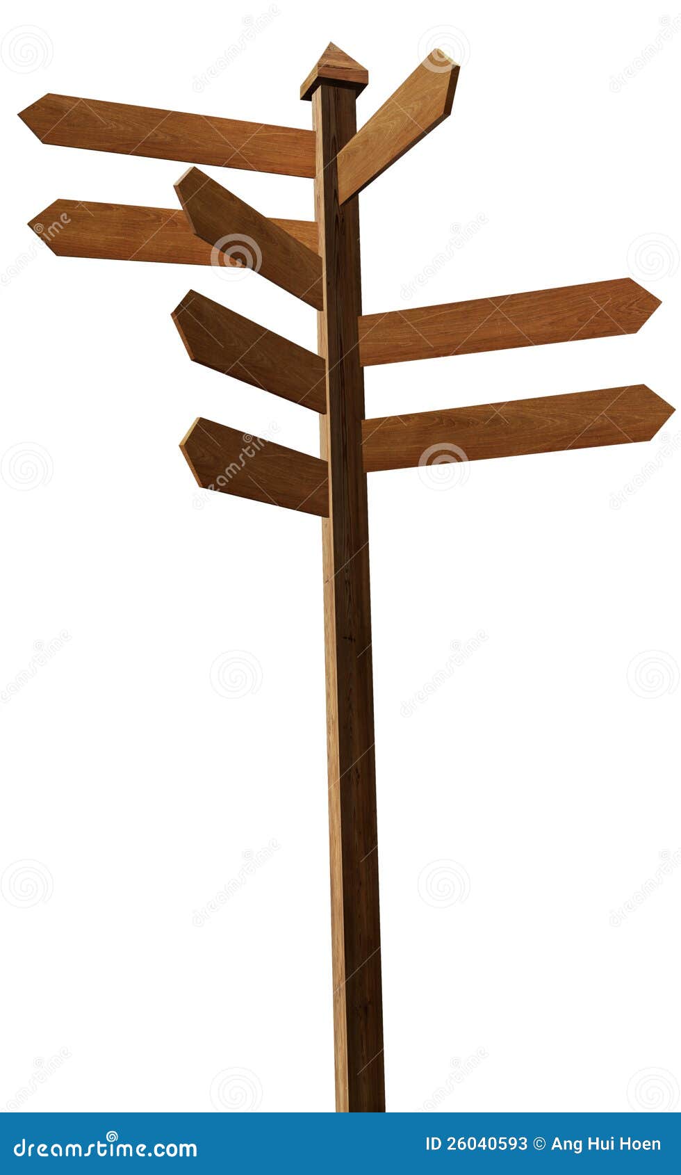 Wood blank sign post stock illustration. Illustration of post - 26040593