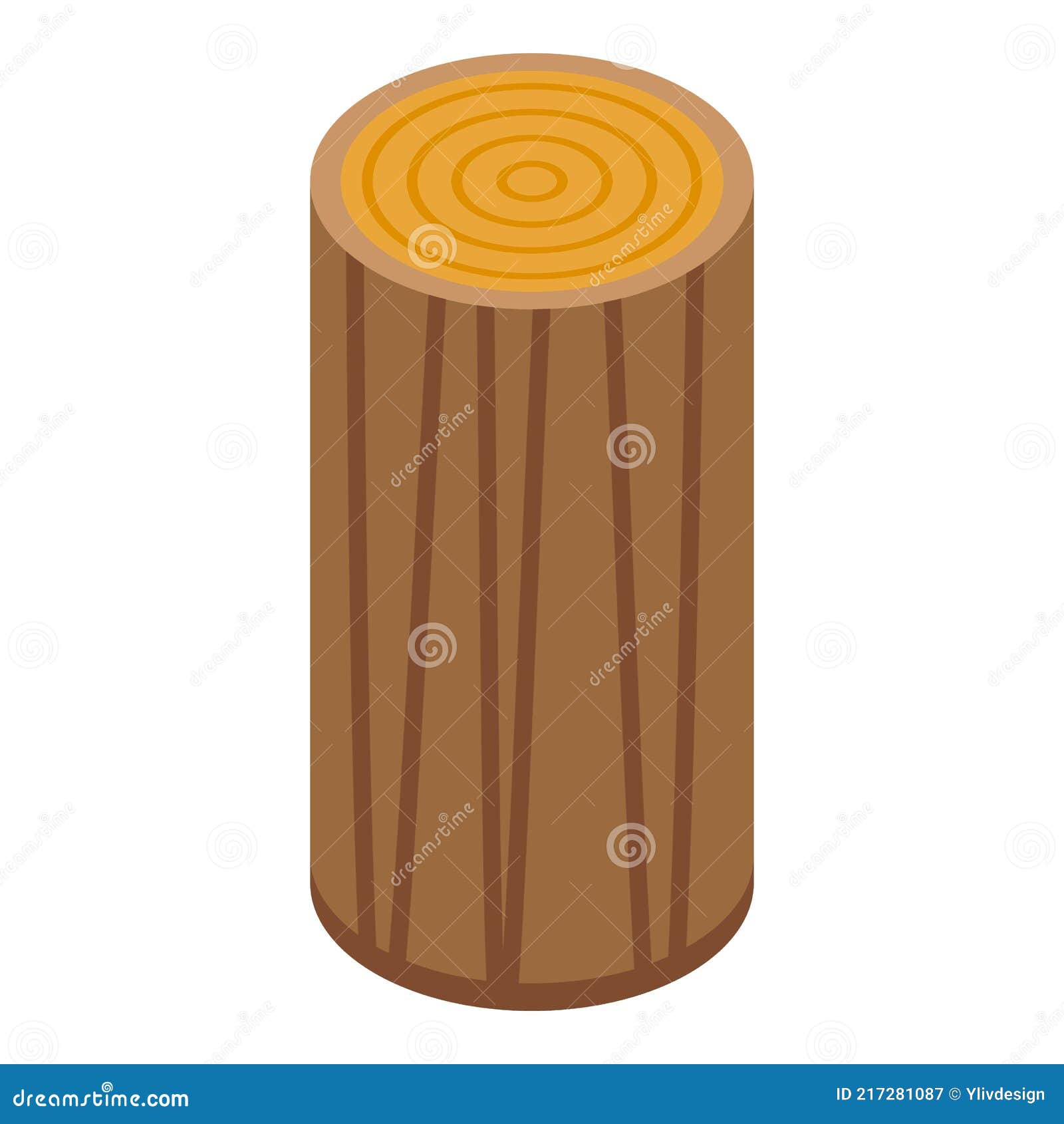 Wood Block Icon, Isometric Style Stock Vector - Illustration of house ...