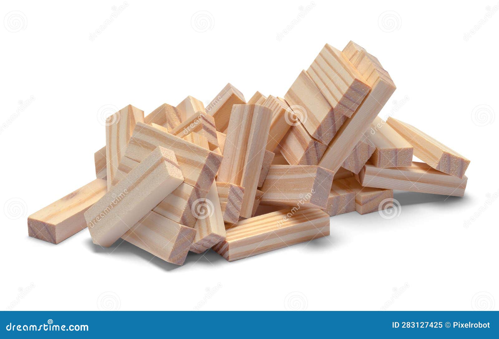 Wood Block Pile stock image. Image of wood, pile, tower - 283127425