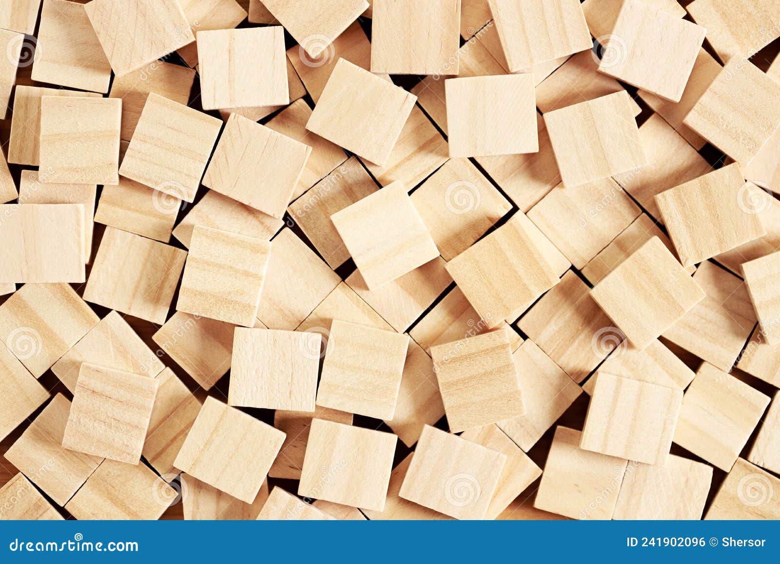 Wood Blocks Background with Empty Blocks Stock Photo - Image of flat ...