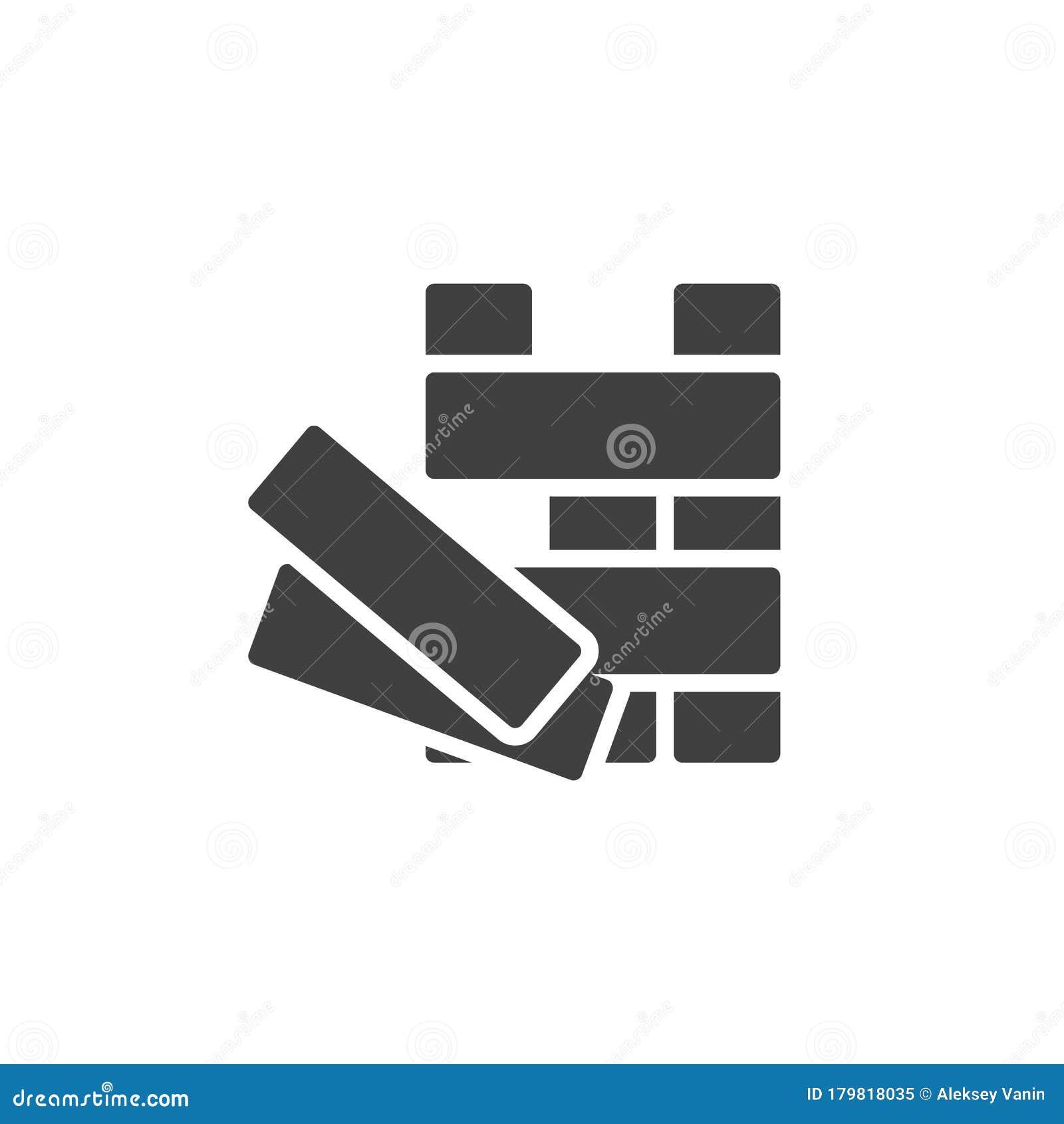 Wood Blocks Stack Game Vector Icon Stock Vector - Illustration of ...