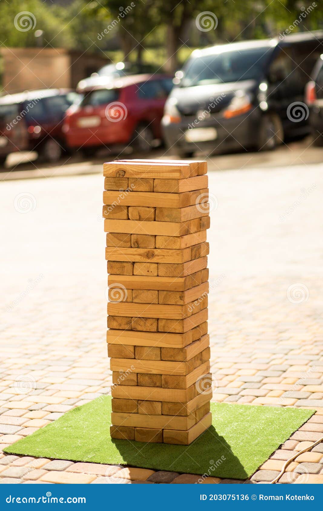 Wood Blocks Stack Jenga Game Stock Photo - Image of concept, metaphor ...