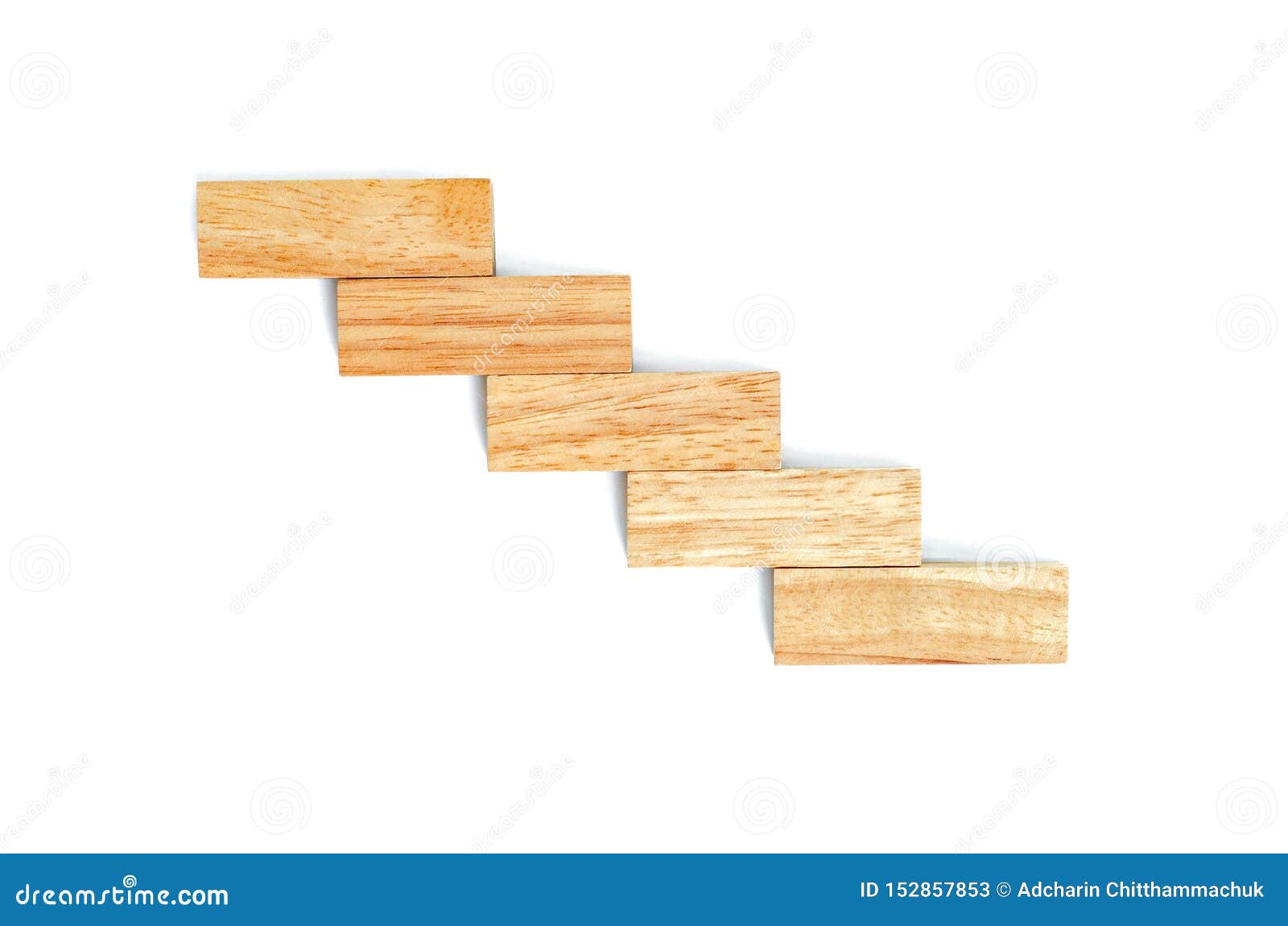 Wood Blocks Stacking As Step Stair, Business Concept for Growth ...