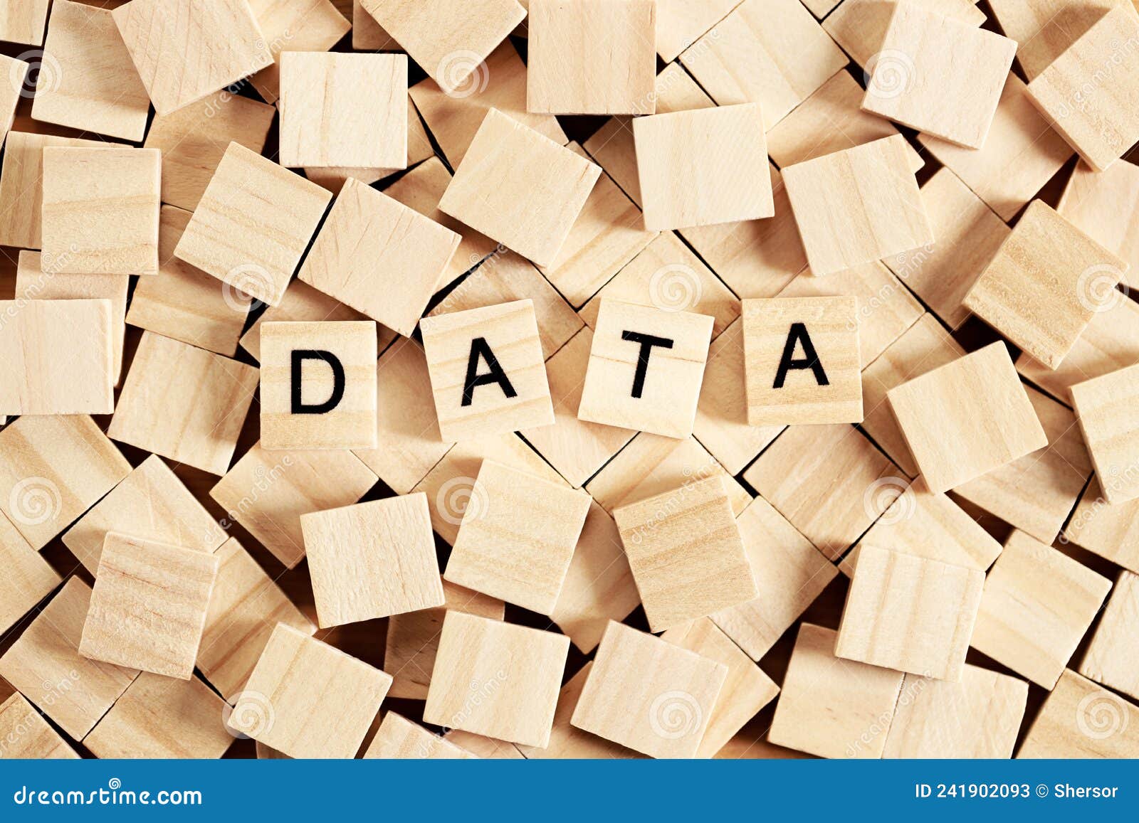 Wood Blocks with the Text DATA Stock Image - Image of letters, single ...