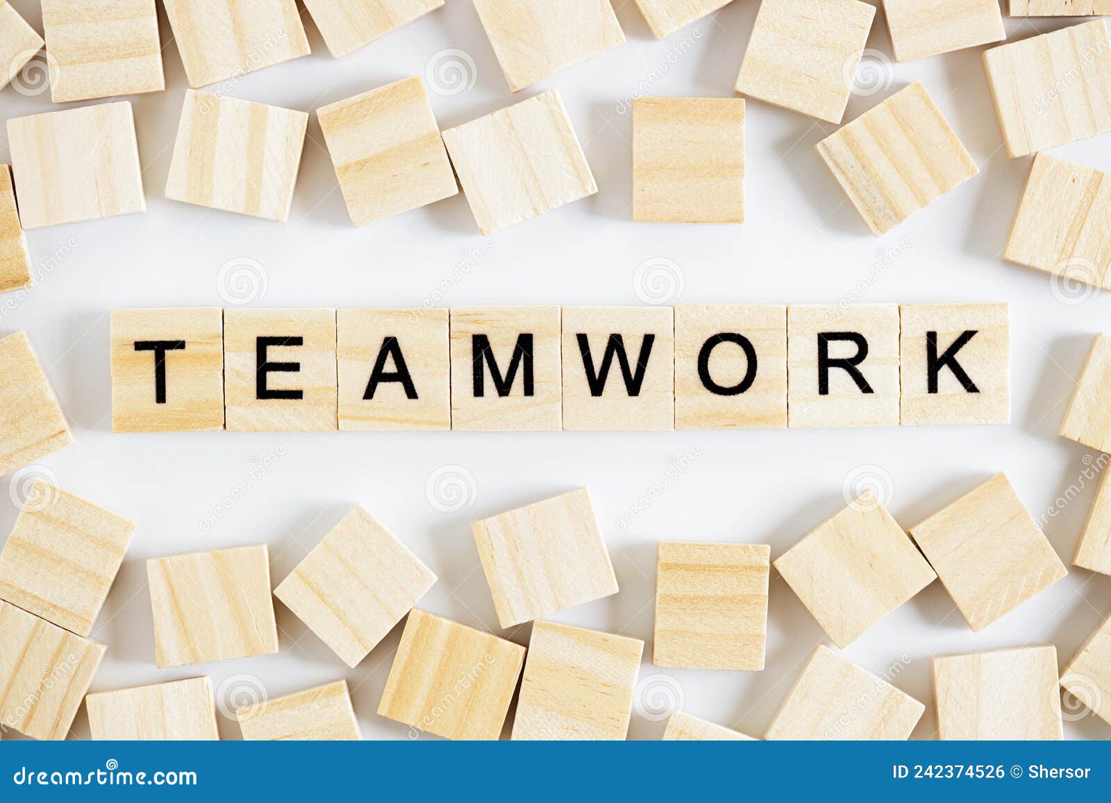 Wood Blocks with the Text Teamwork Stock Photo - Image of wood ...