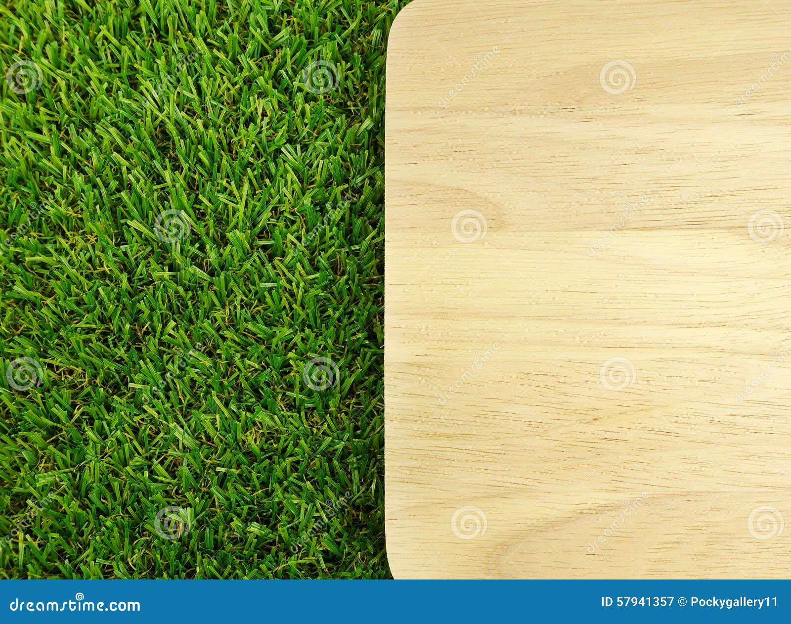 Wood board on green grass stock image. Image of closeup - 57941357
