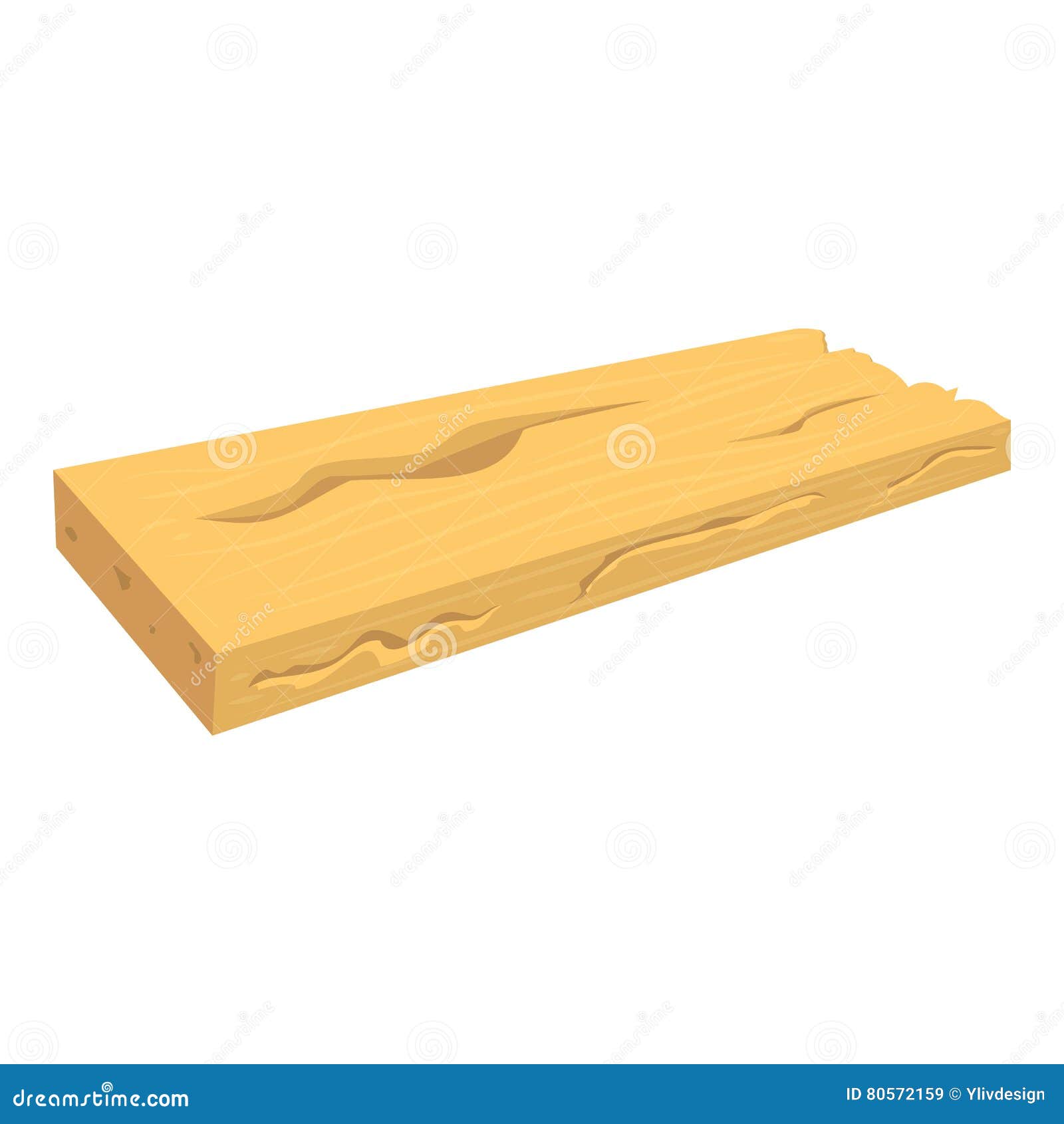 Wood Board Icon, Cartoon Style Stock Vector - Illustration of beige ...