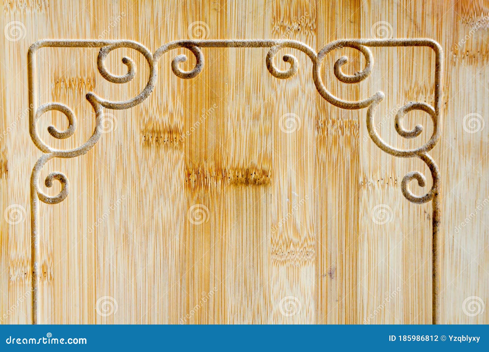 Wood Board Texture with Decorative Border Pattern Stock Photo - Image ...