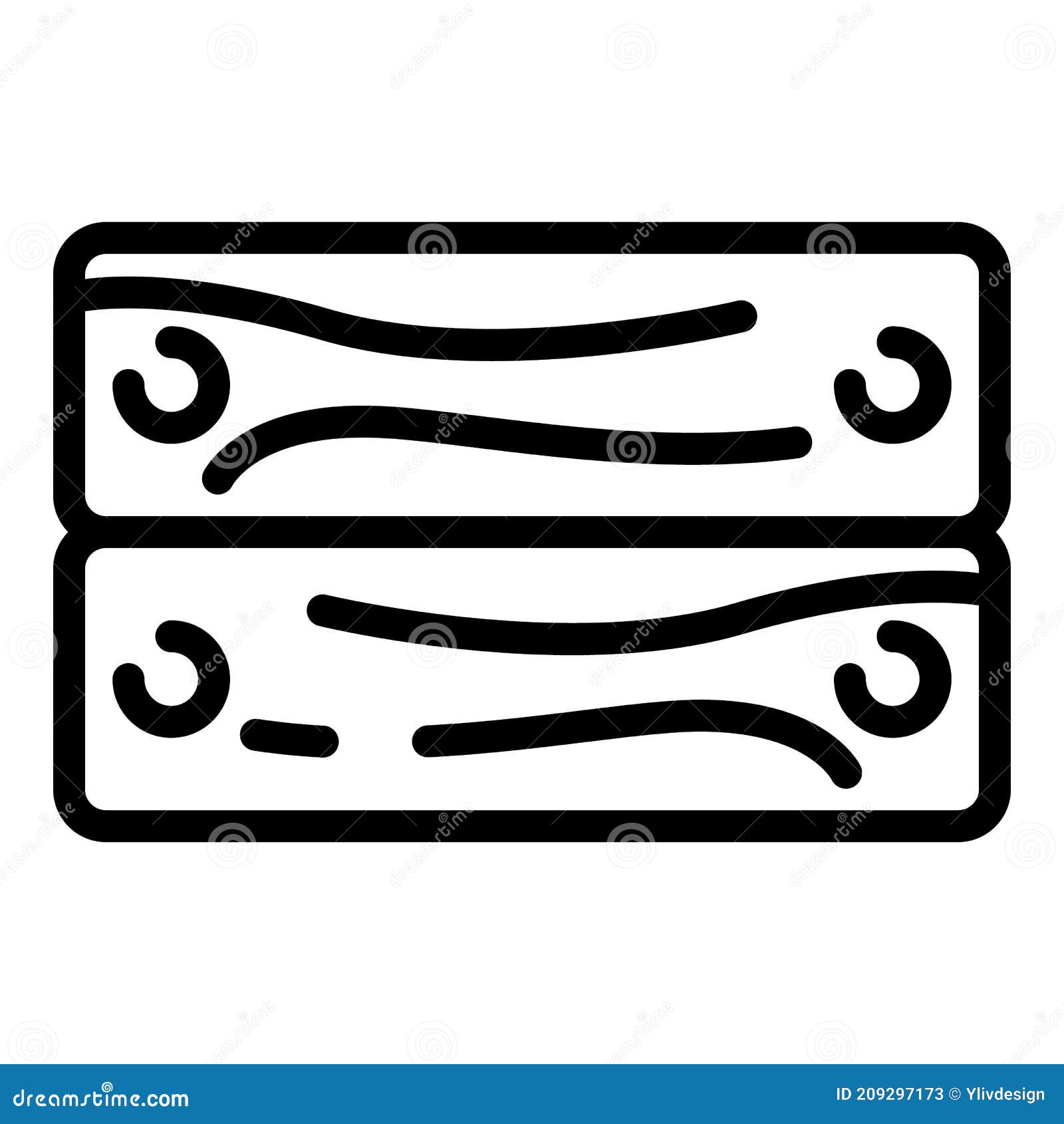 Wood Box Icon, Outline Style Stock Vector - Illustration of container ...