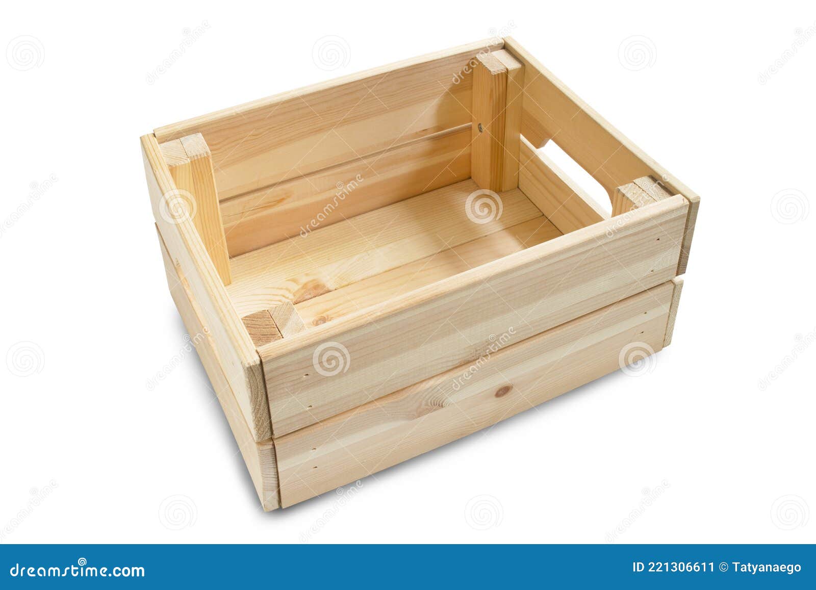 Wood box isolated stock image. Image of wood, object - 221306611