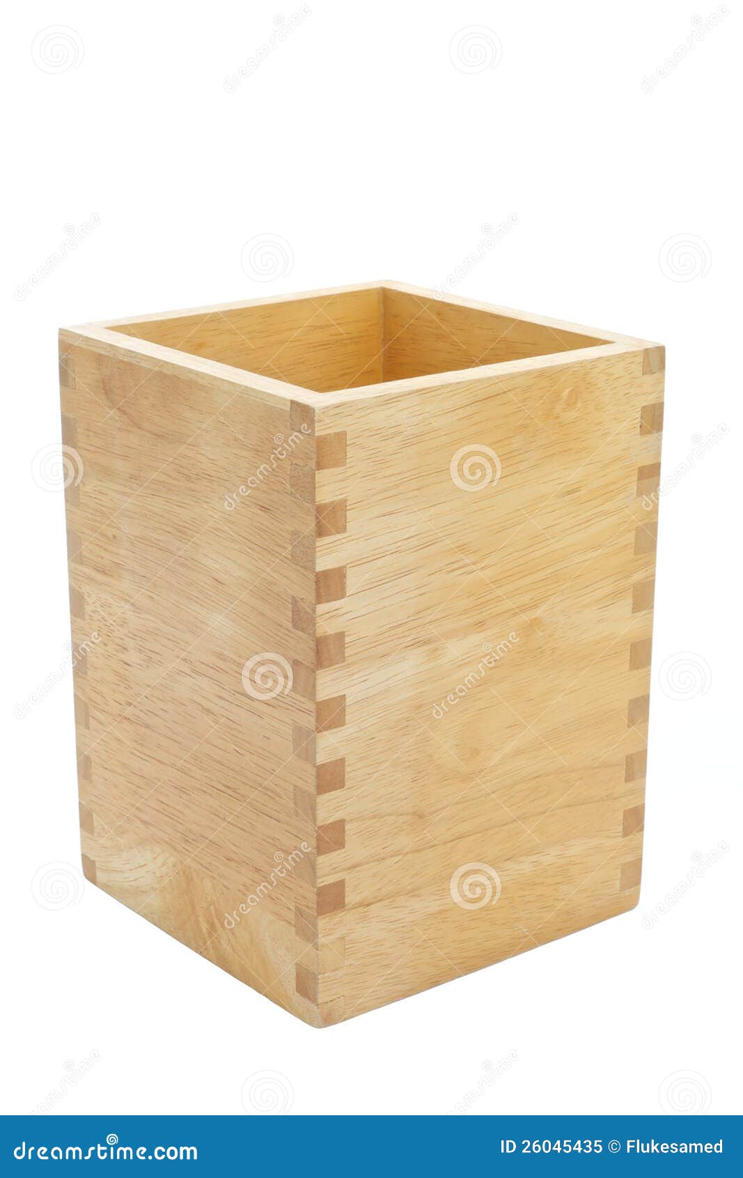 Wood Box Isolated on a White Background Stock Image - Image of white ...