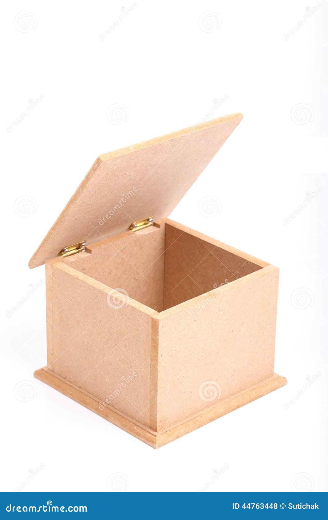 Wood box isolated stock photo. Image of cube, empty, design - 44763448