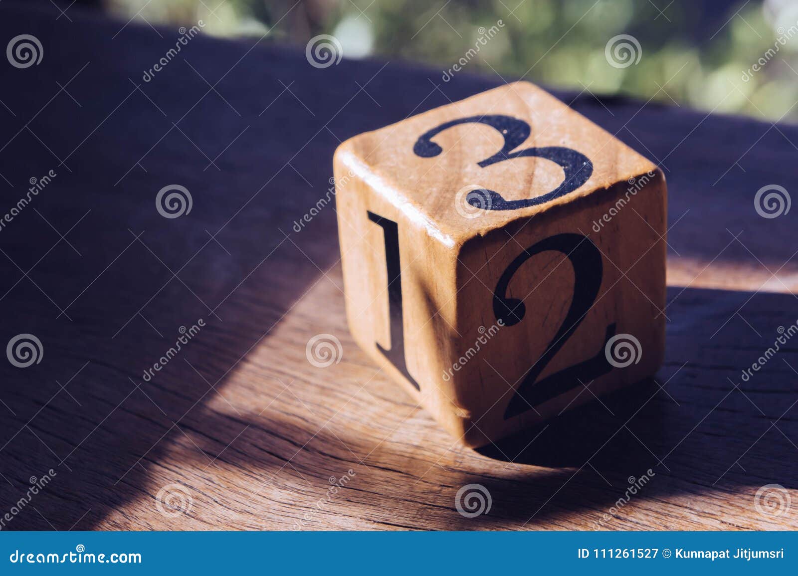 Wood Box Squares Lots Numbers Stock Image - Image of block, light ...