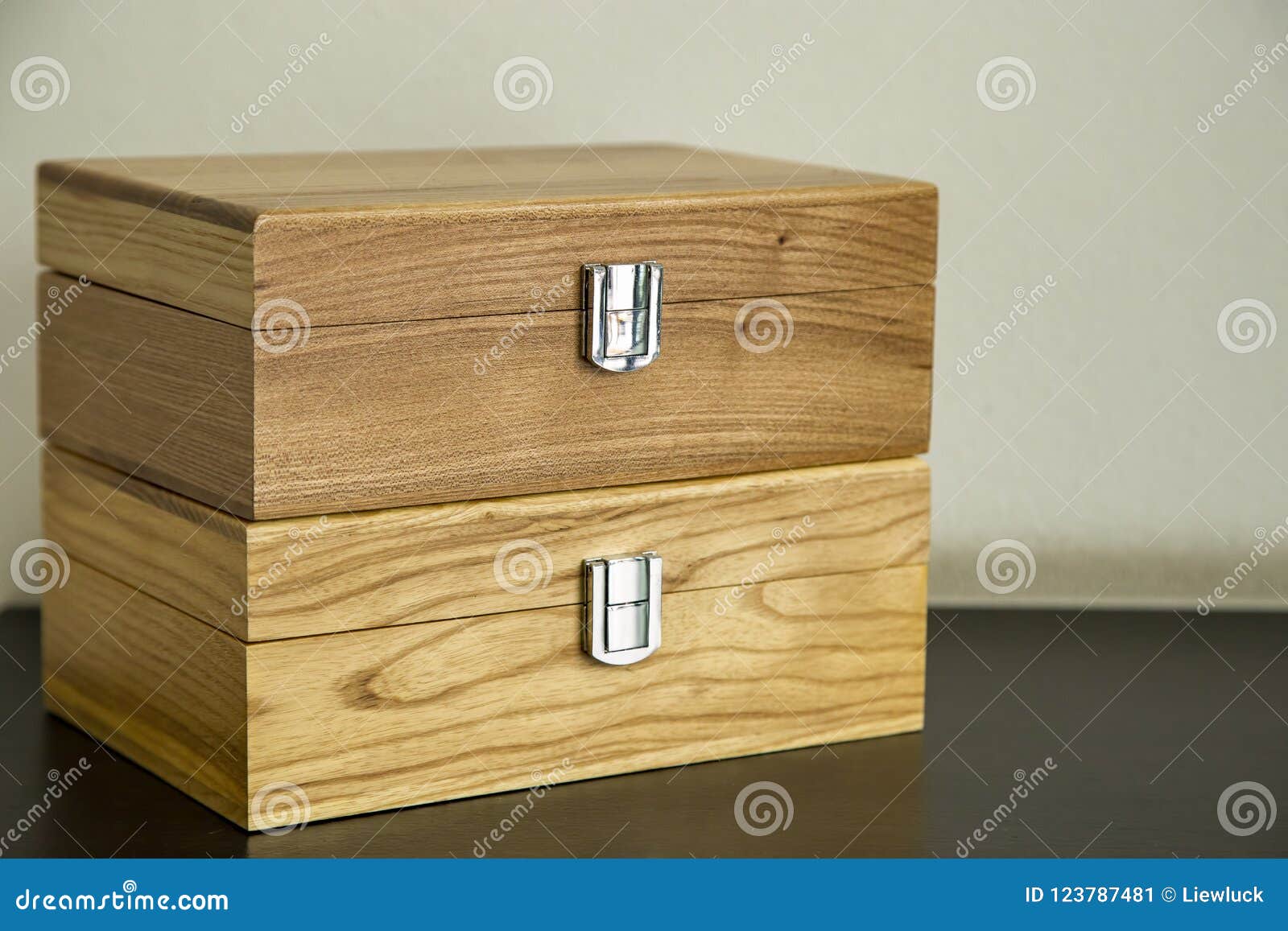 Wood box on table stock image. Image of package, white - 123787481