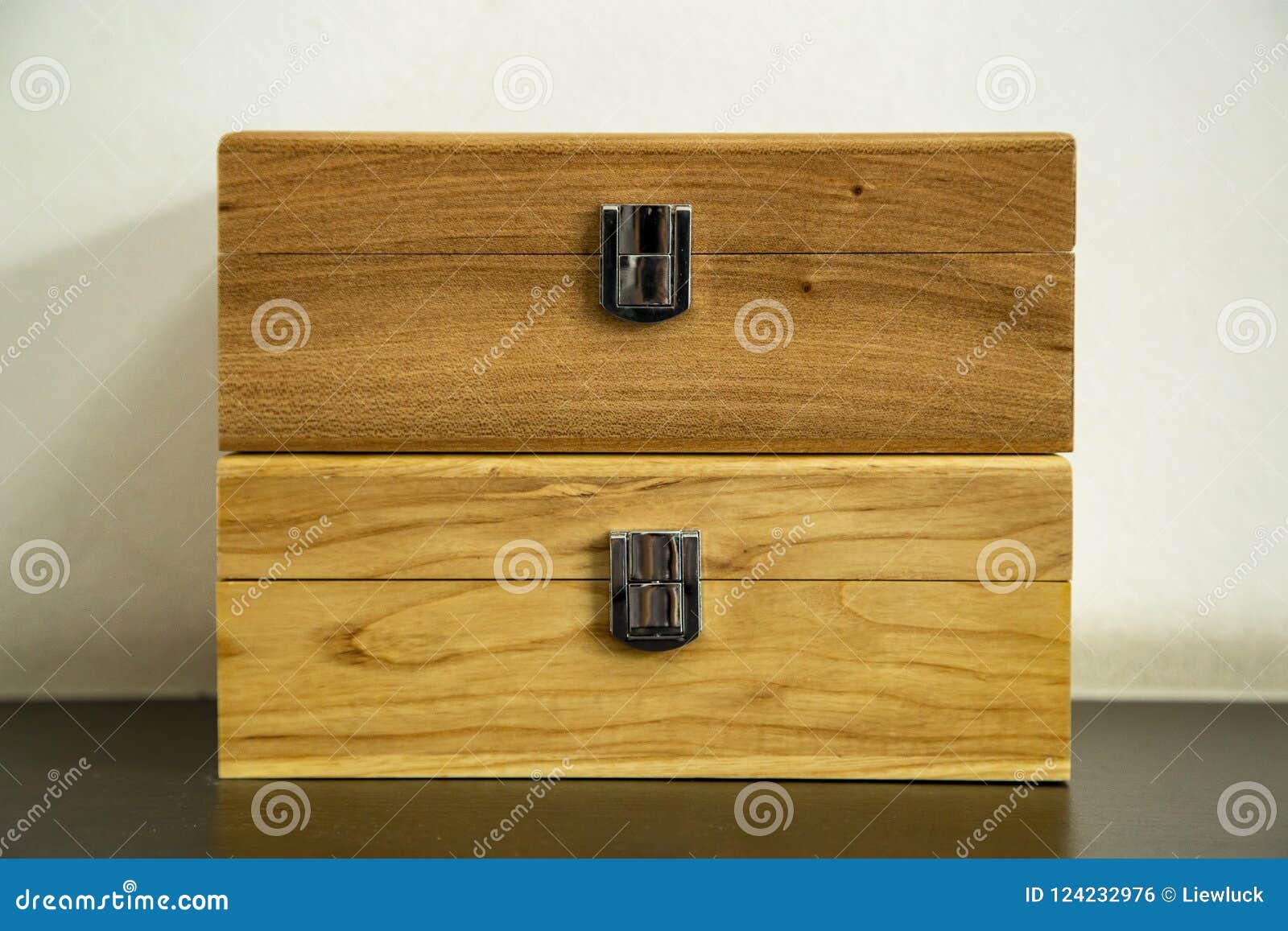 Wood box on table stock photo. Image of table, craft - 124232976