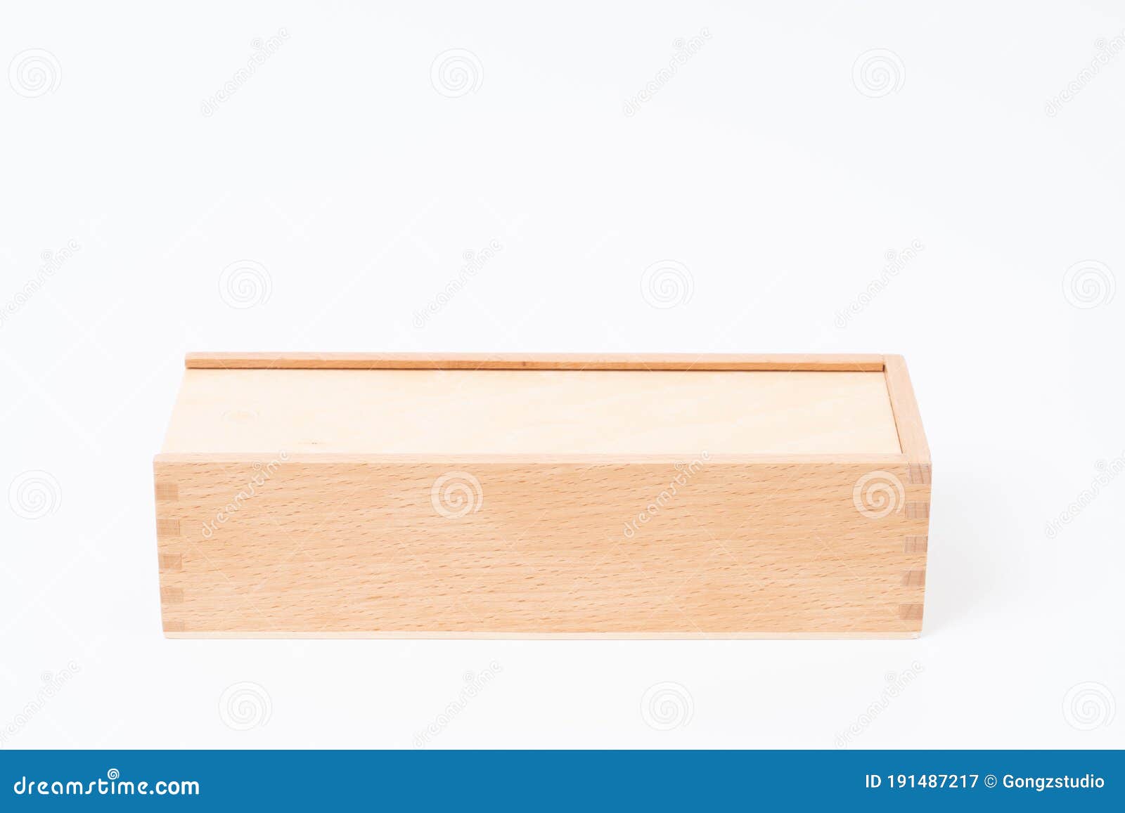 Wood Box on White Background Stock Image - Image of pine, mockup: 191487217