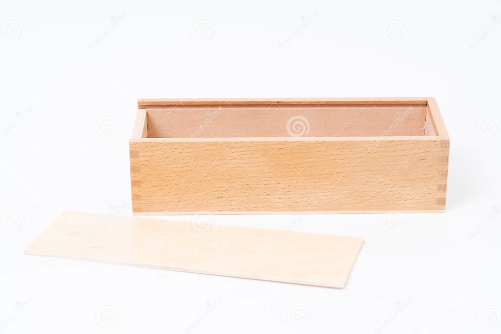 Wood Box on White Background Stock Image - Image of square, closed ...