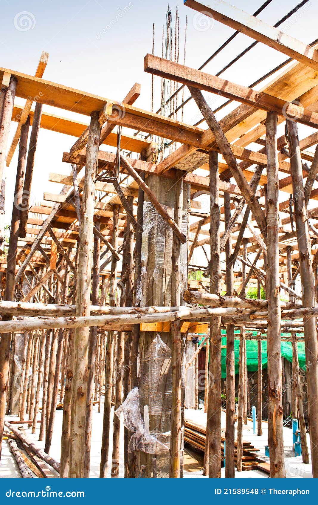 Wood bracing. stock photo. Image of properties, high - 21589548