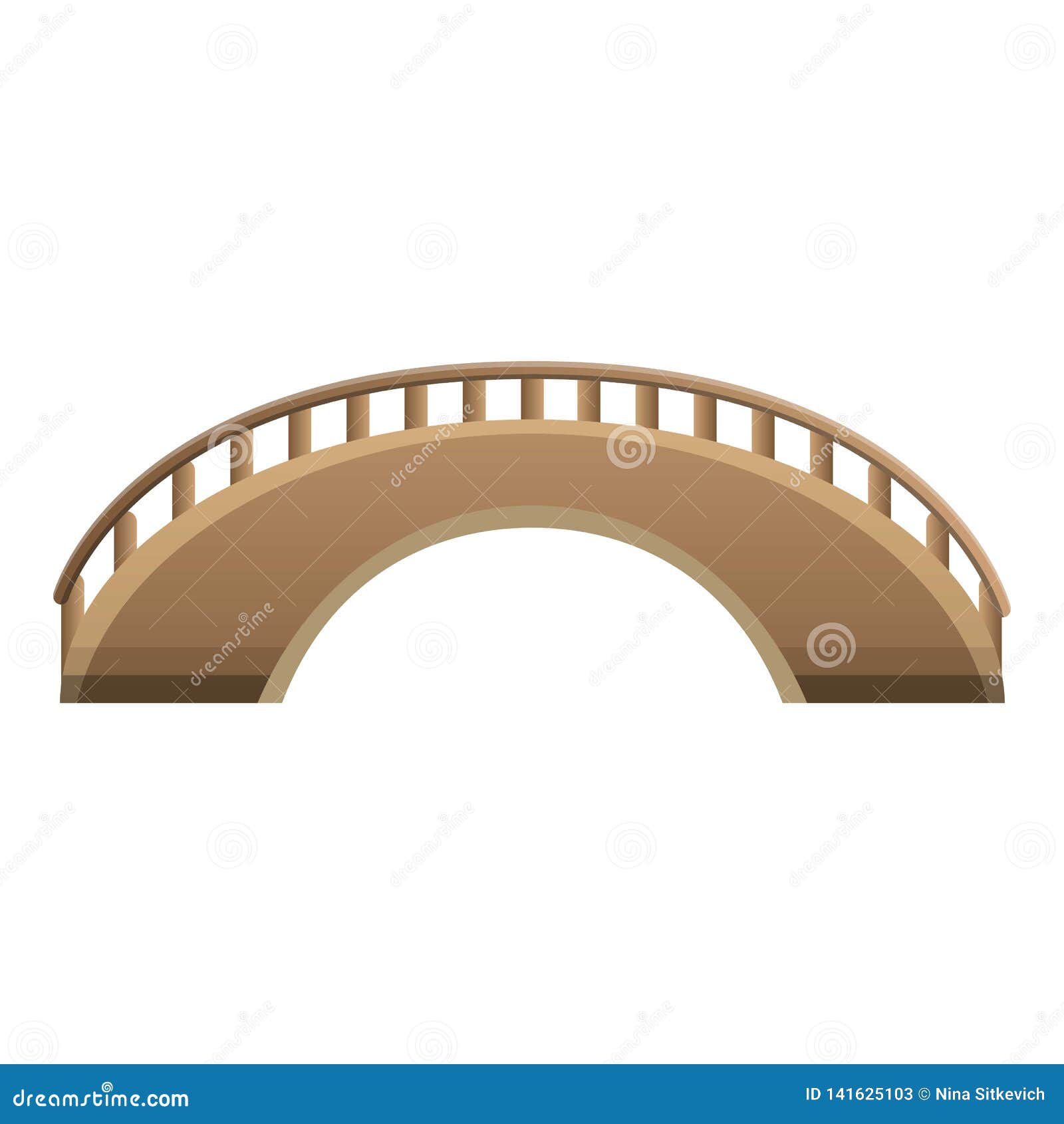 Wood Bridge Icon, Cartoon Style Stock Vector - Illustration of cartoon ...