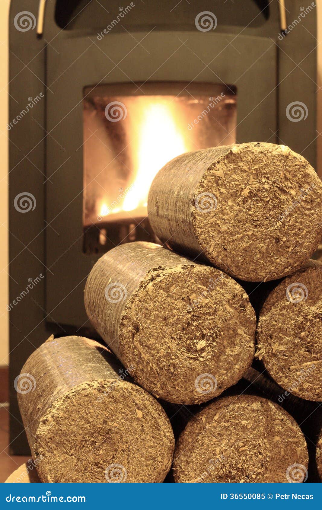 Wood briquettes stock image. Image of open, fireplace - 36550085