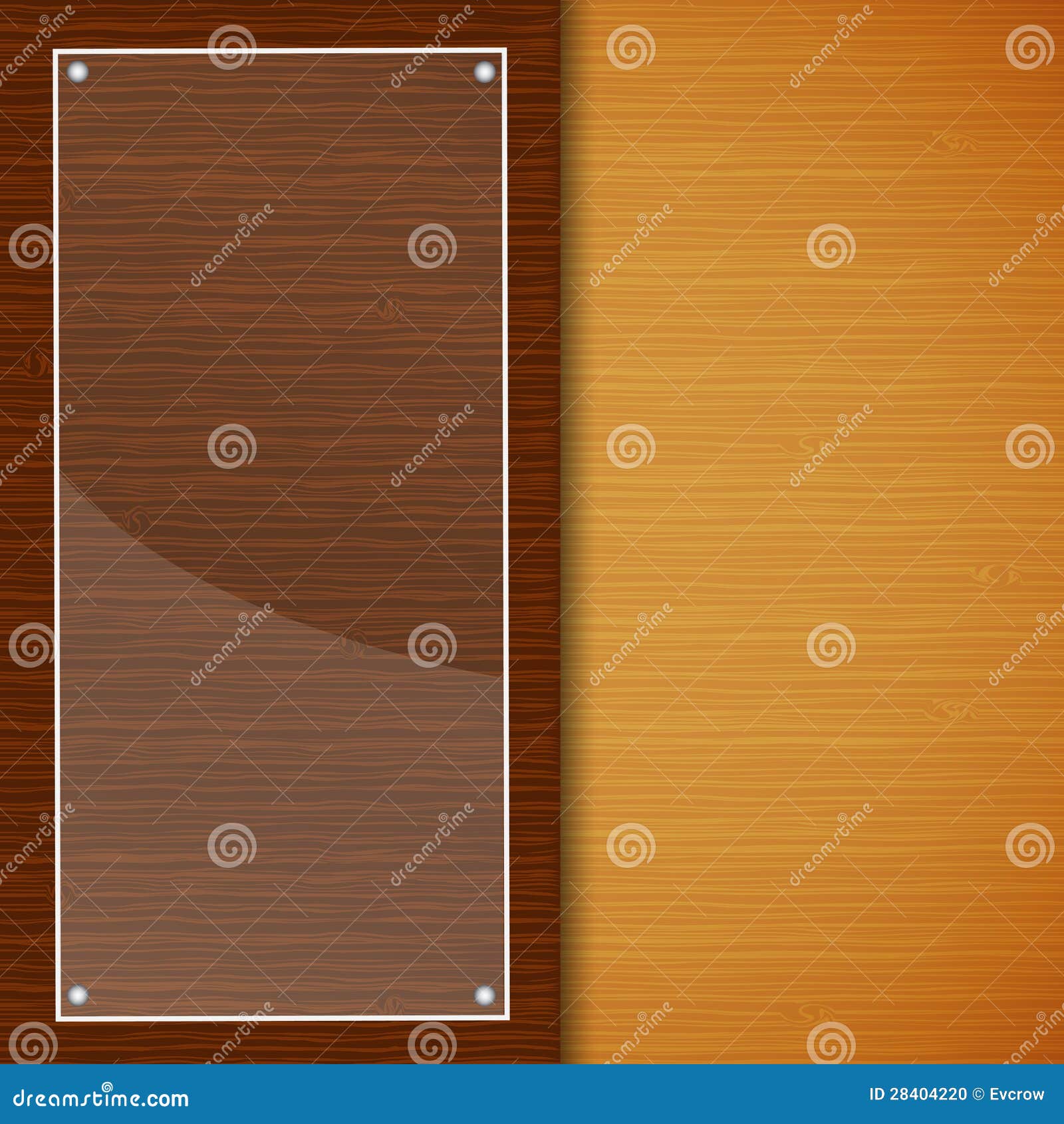 Wood Brochure with Glass Frame Stock Illustration - Illustration of ...