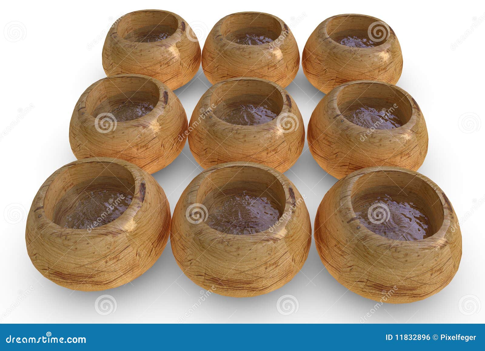 Wood Buckets With Letters On White Background Stock Photography ...