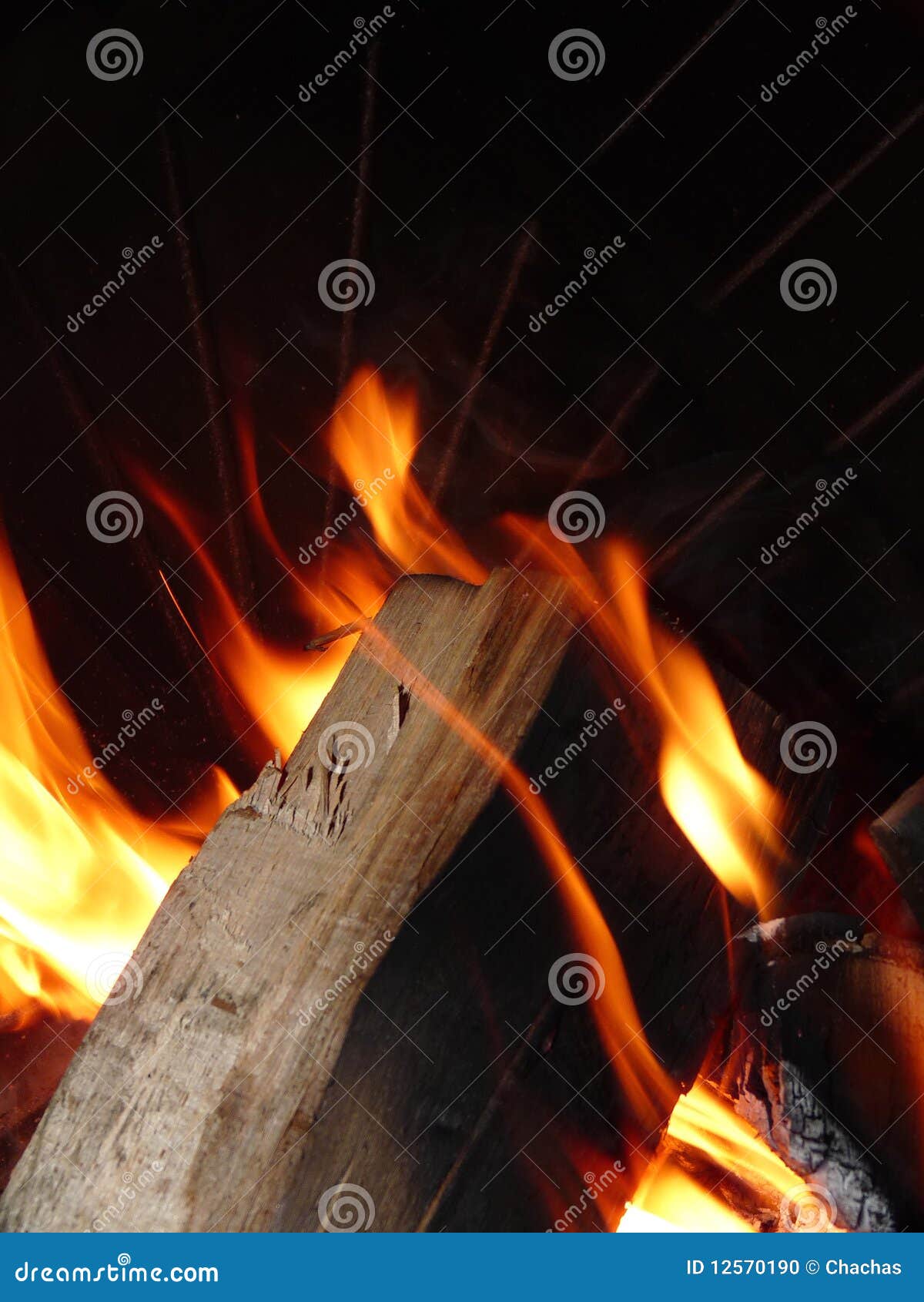Wood burning in fire stock photo. Image of glowing, fire - 12570190