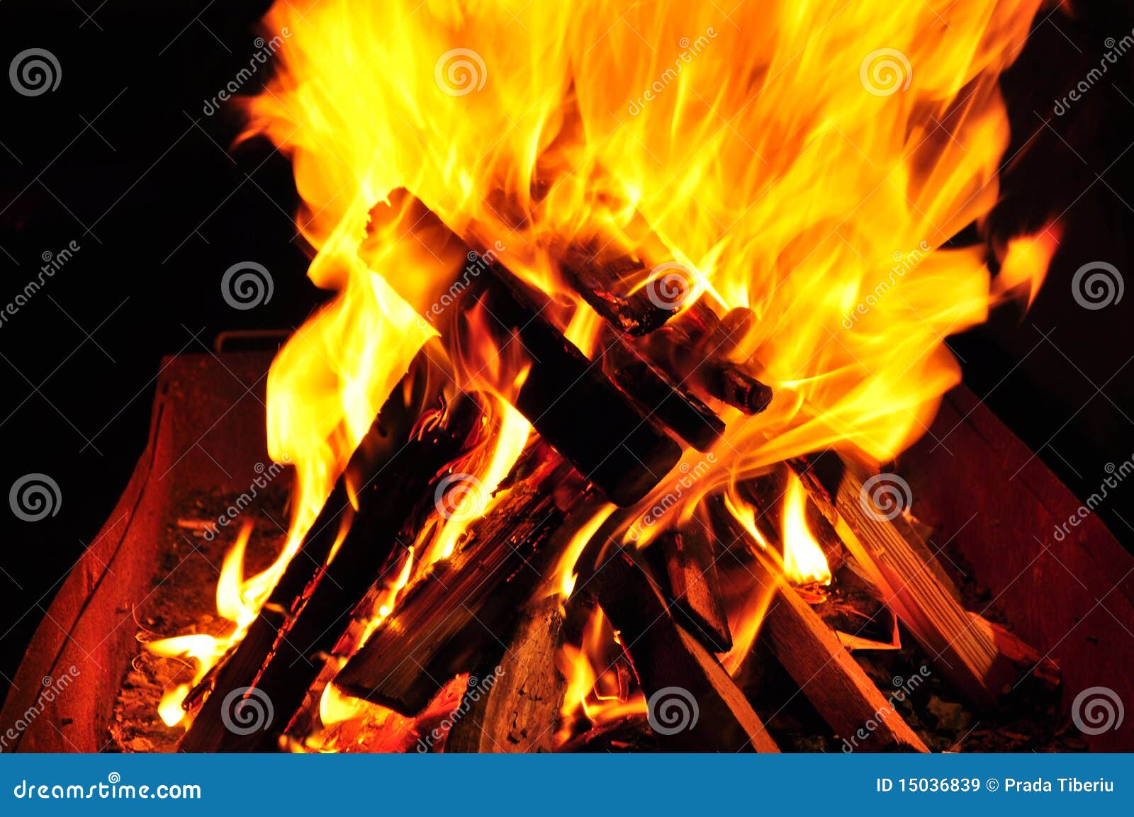 Wood burning in fire stock image. Image of rusty, wooden - 15036839