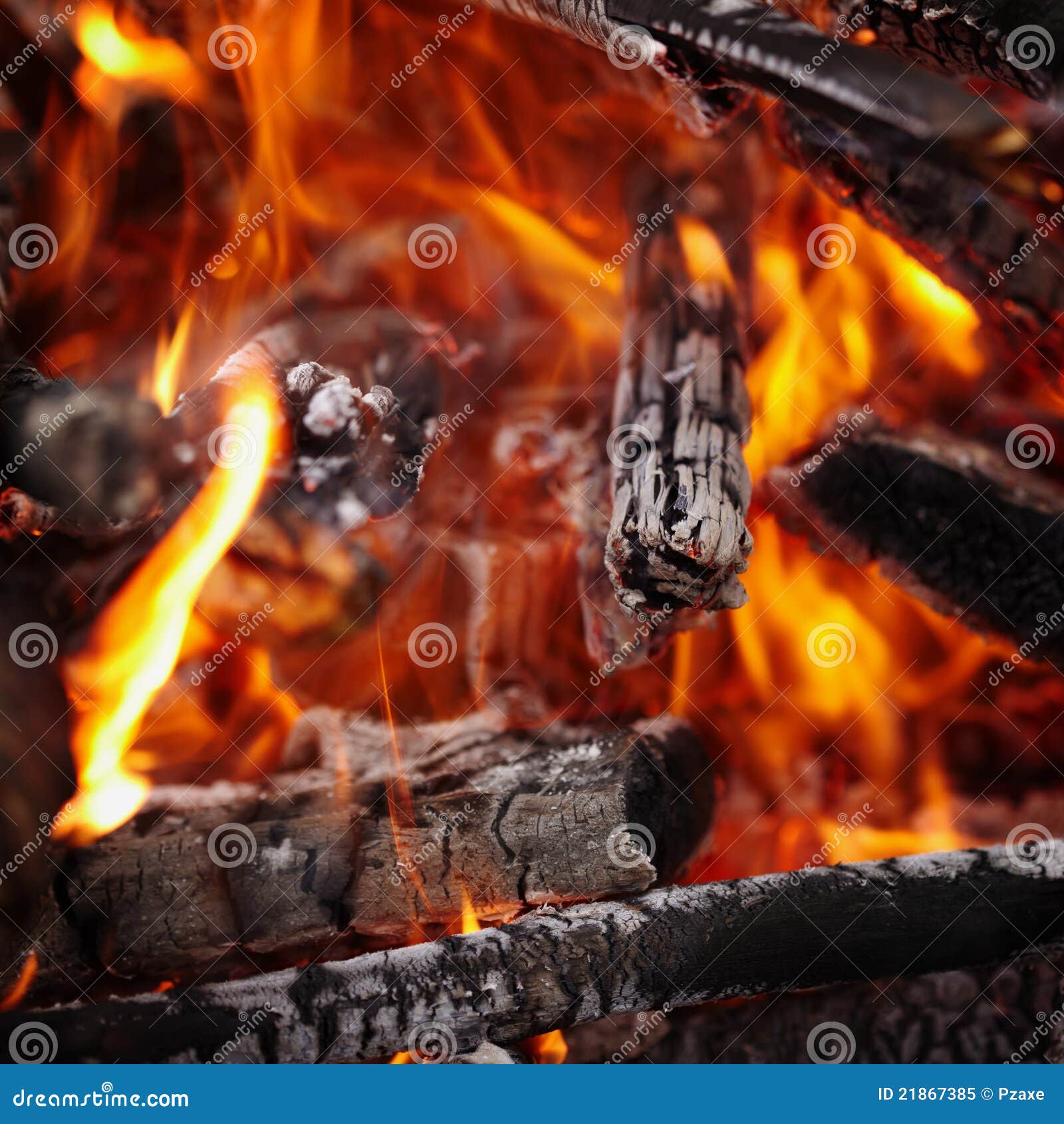 Wood Burning in the Fire Background Stock Image - Image of fireplace ...